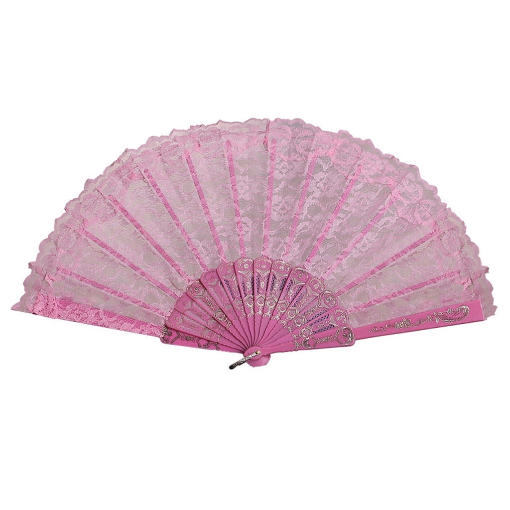 kjfeif Foldable Fan Handheld Fabric Fan Chinese Vintage Style Hand Held ...