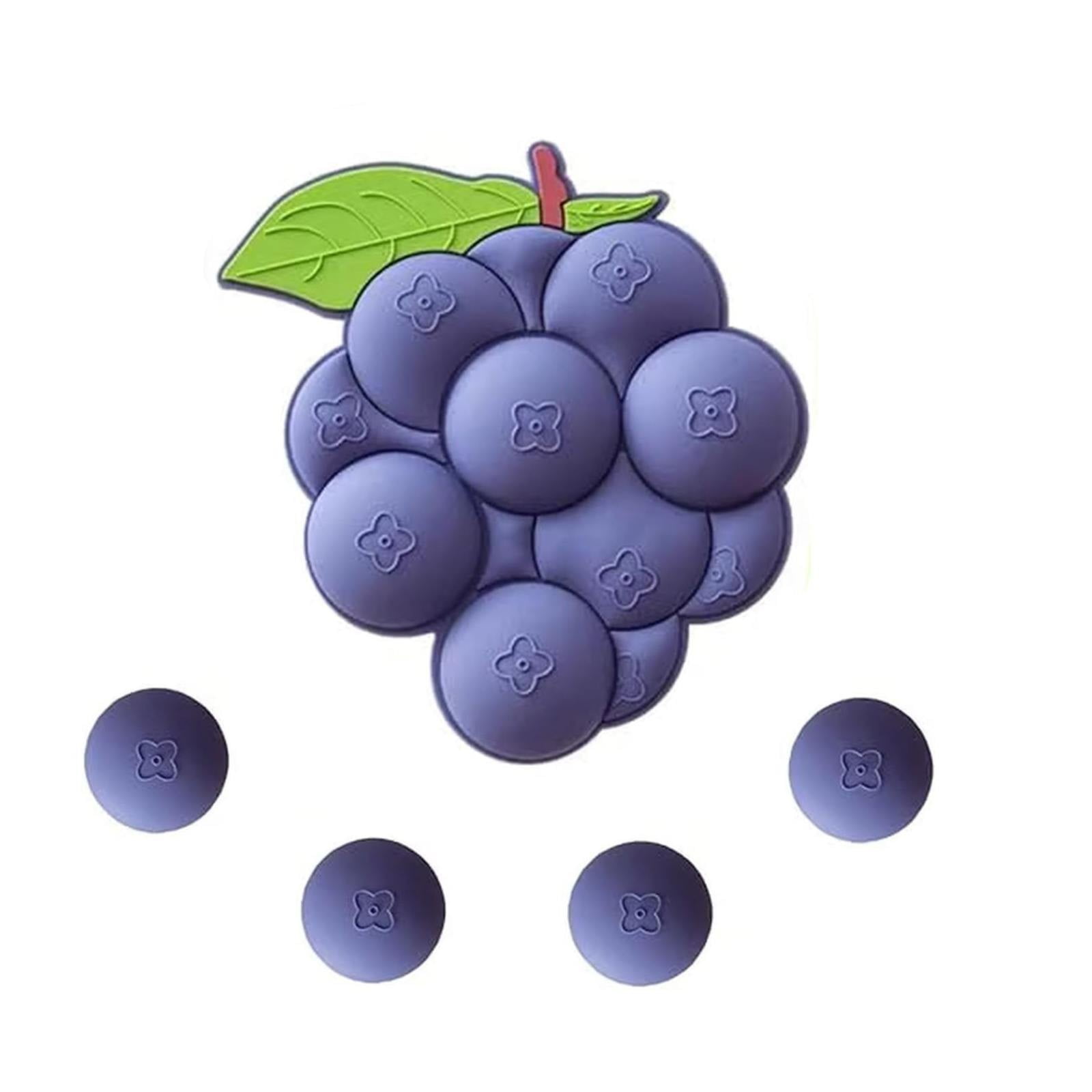 kjfeif Fruit Magnets Cute Fridge Magnets, 3D Grapes Peas Refrigerator ...