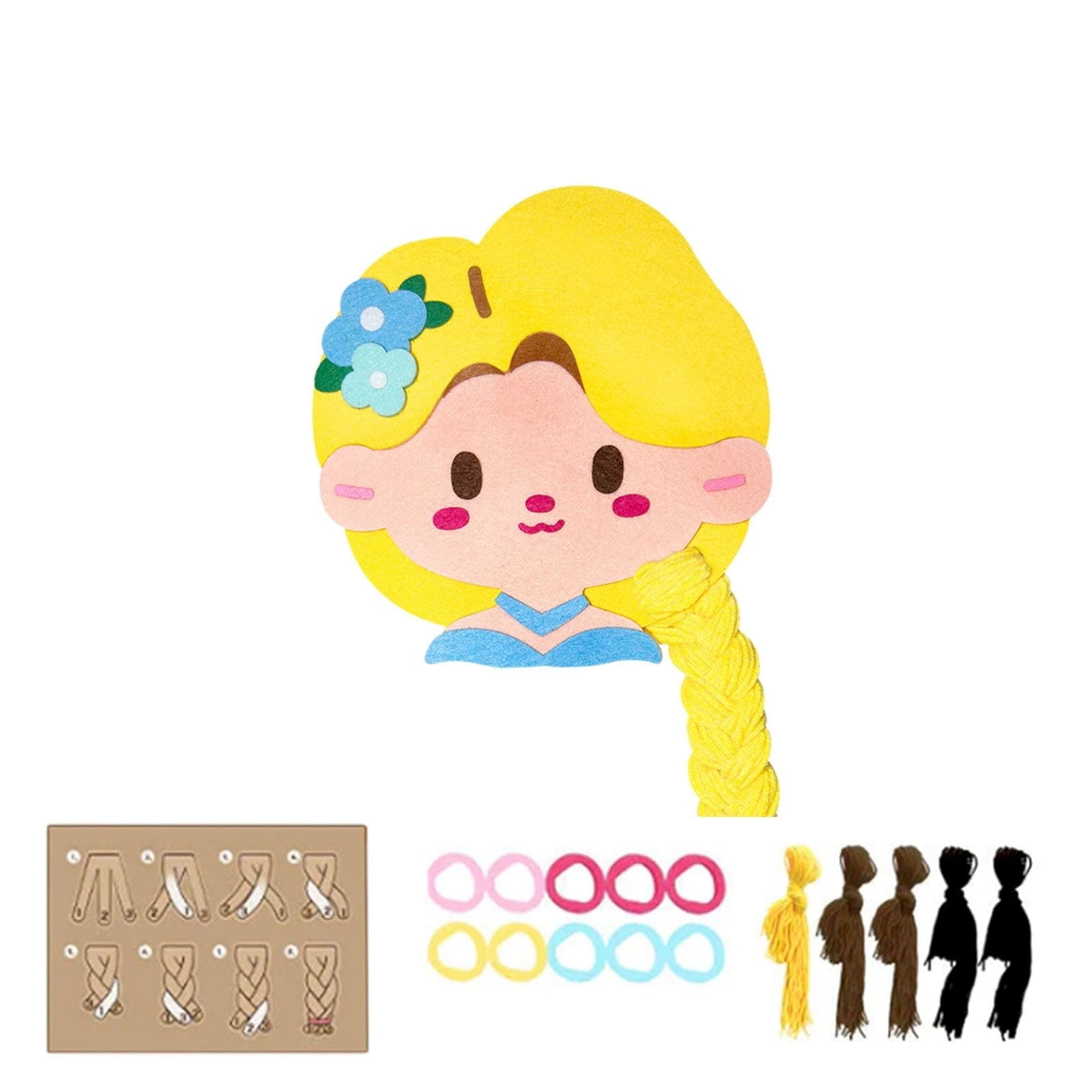 kjfeif Handmade Teaching Materials Package Learn to Braid Hair Quiet ...