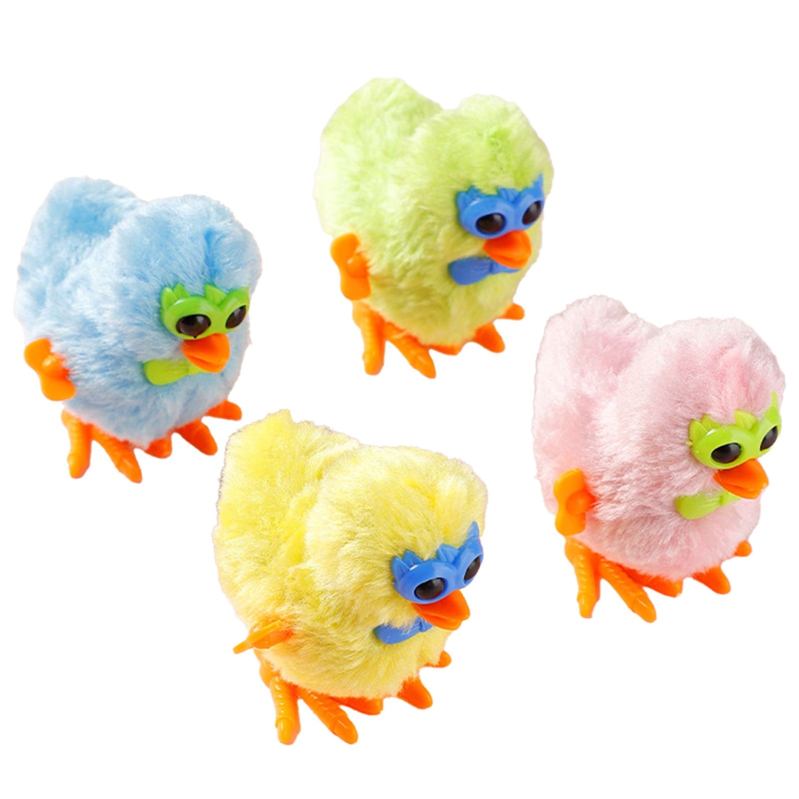 kjfeif Jumping Chick Wind Up Plush Toys for Toddlers Kids Game Colorful ...