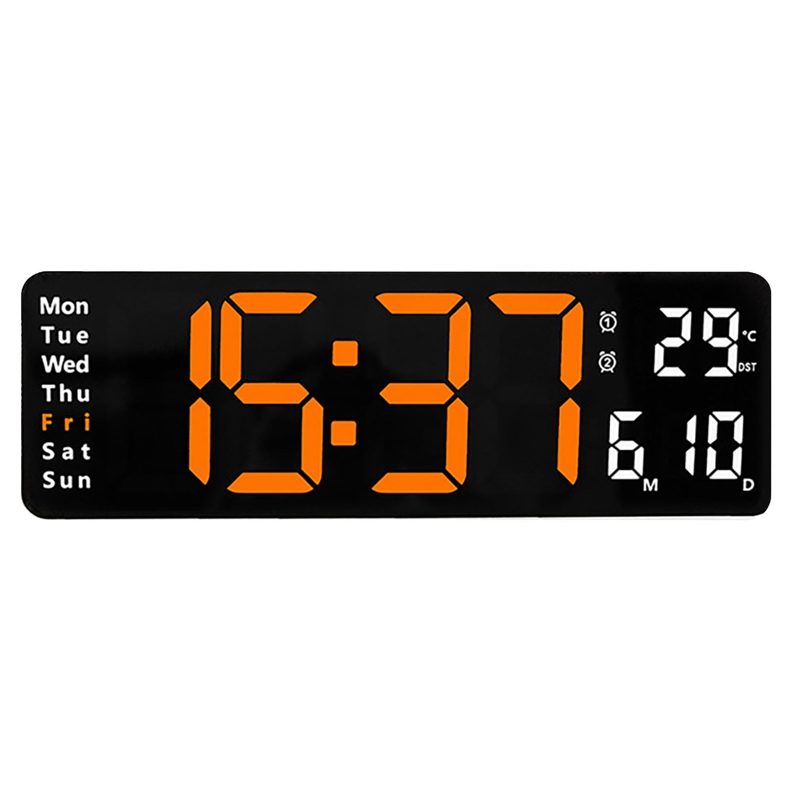 kjfeif Large Digital Wall Clock with Remote Control, 15.24 Inch LED ...