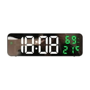 Wtake 3D LED Wall Clock, Modern Digital Alarm Clock, 24/12 Hours ...