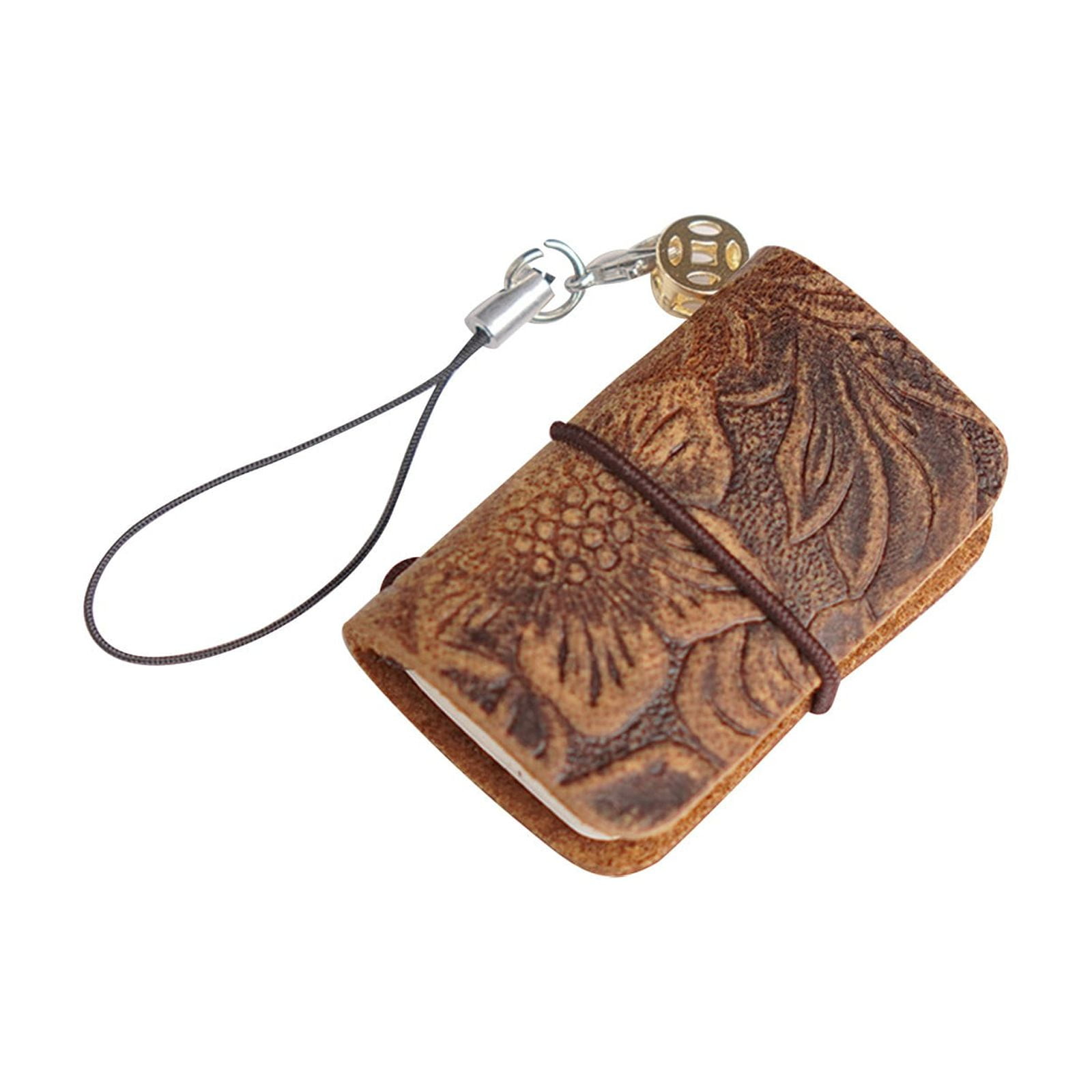 kjfeif Miniature Travelers Notebook 6x3cm, Handmade Tiny Leather ...