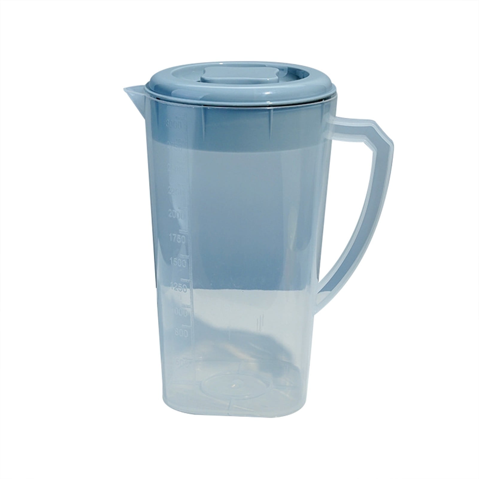 kjfeif Plastic 81 Oz Water Carafe with Flip Top Lid, Set of 1 Round ...