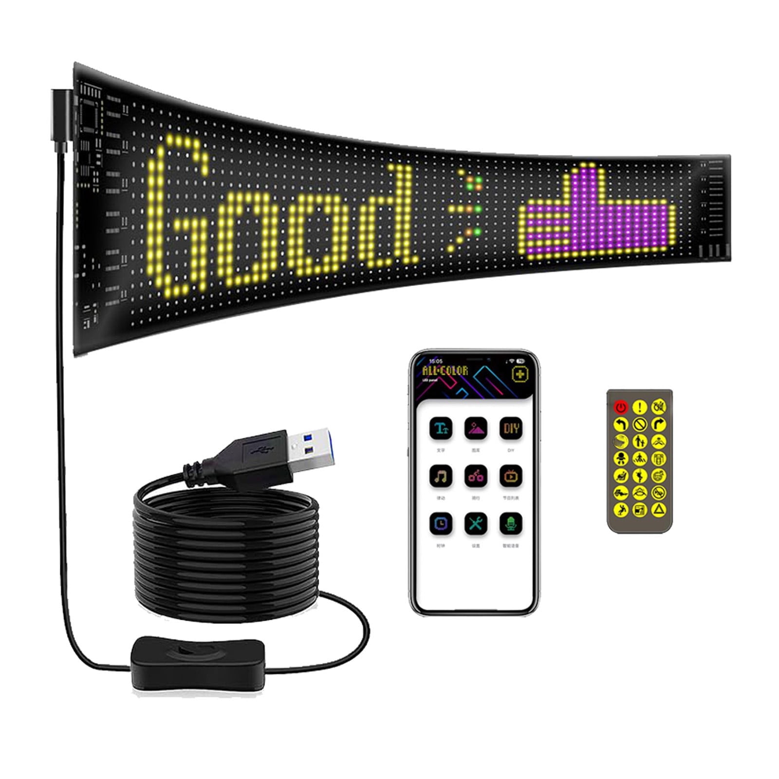 kjfeif Scrolling Bright Advertising LED Signs, FBigmonster Programmable ...