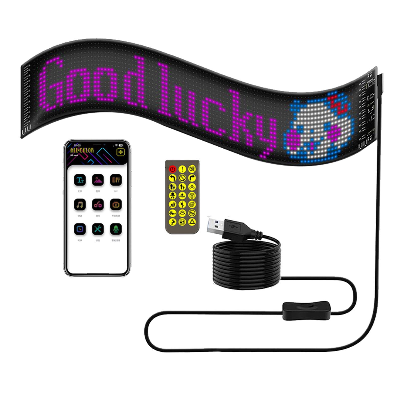 kjfeif Scrolling Bright Advertising LED Signs, FBigmonster Programmable ...