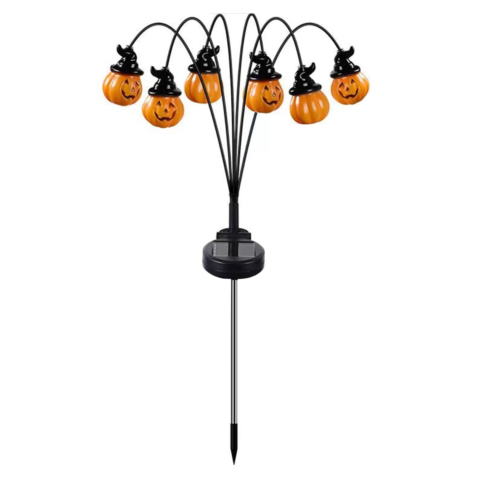 kjfeif Solar Powered Pumpkin Lantern,Outdoor Halloween Light String ...