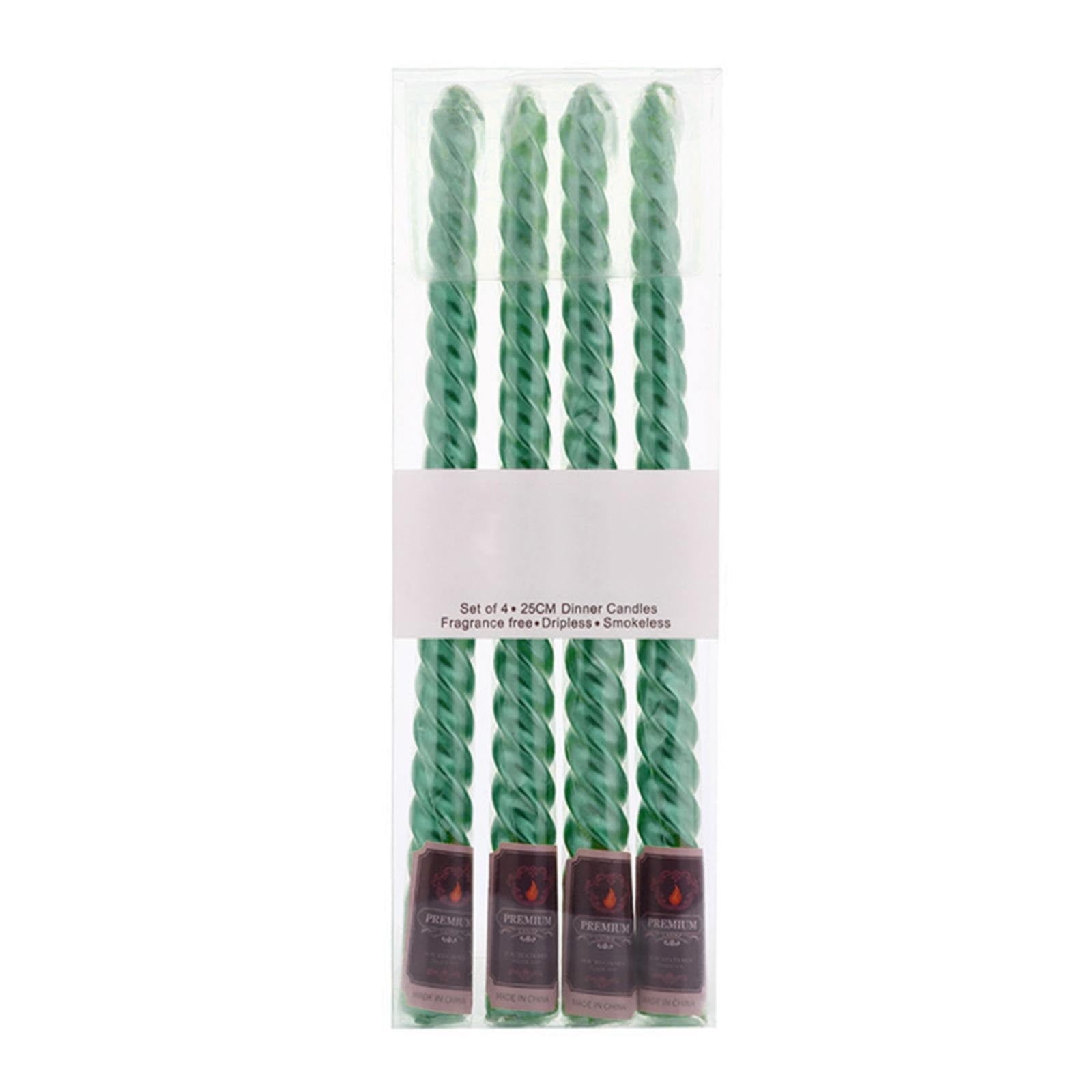 kjfeif Tall Taper Candles Spiral Candle Sticks,Unscented Pastel Candle ...
