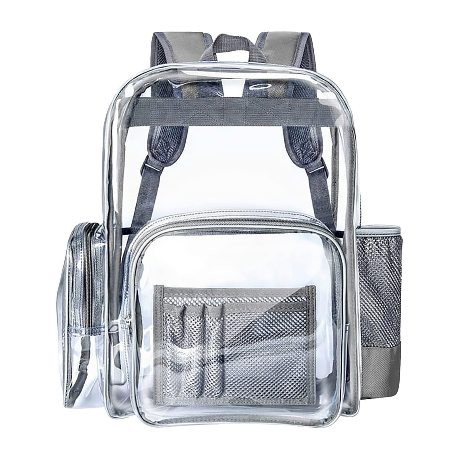 kjfeif Transparent Backpack Backpack Student Backpack PVC Fabric ...