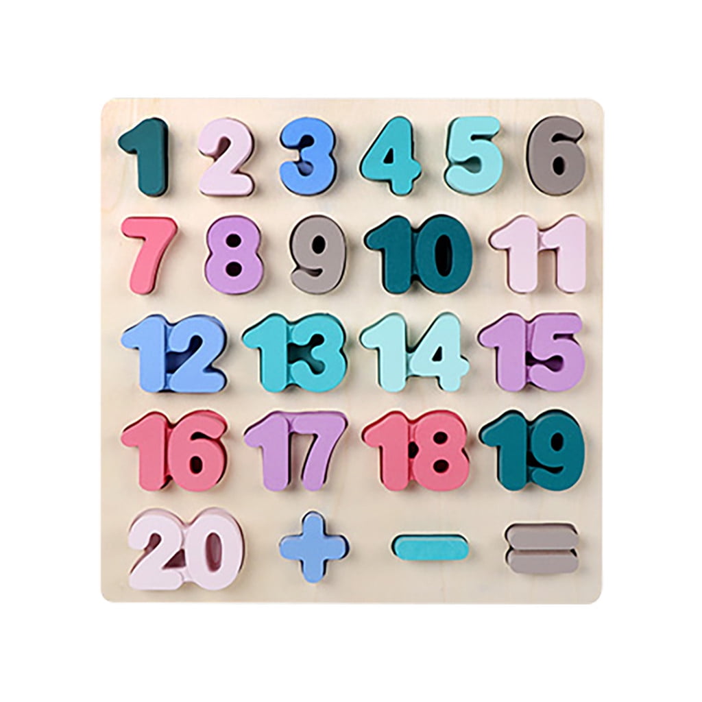 kjfeif Unique Design Alphabet Puzzle Set, WOOD CITY ABC Letter & Number ...