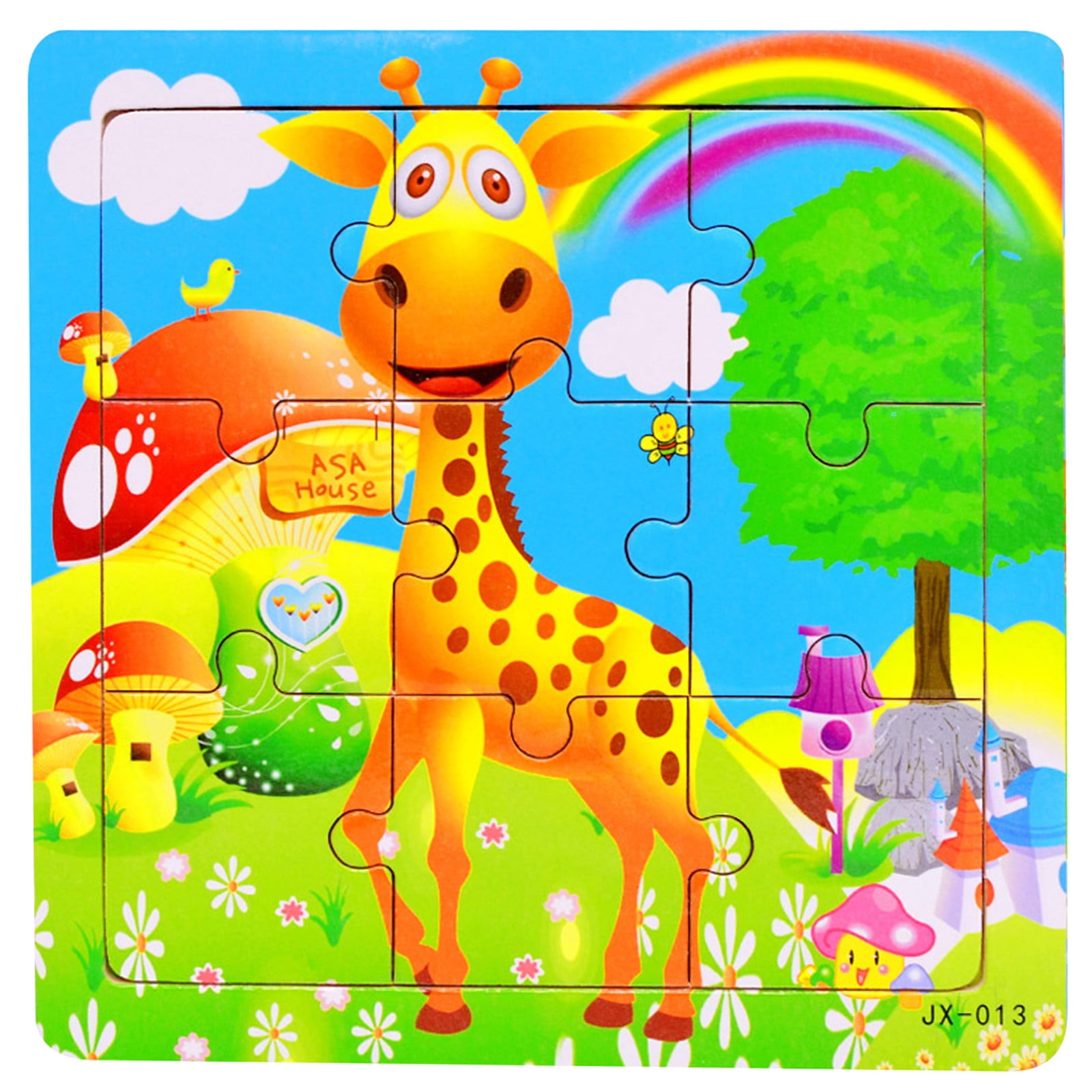 kjfeif Unique Design Wooden Cartoon Stereo Memory Cognition Puzzle ...