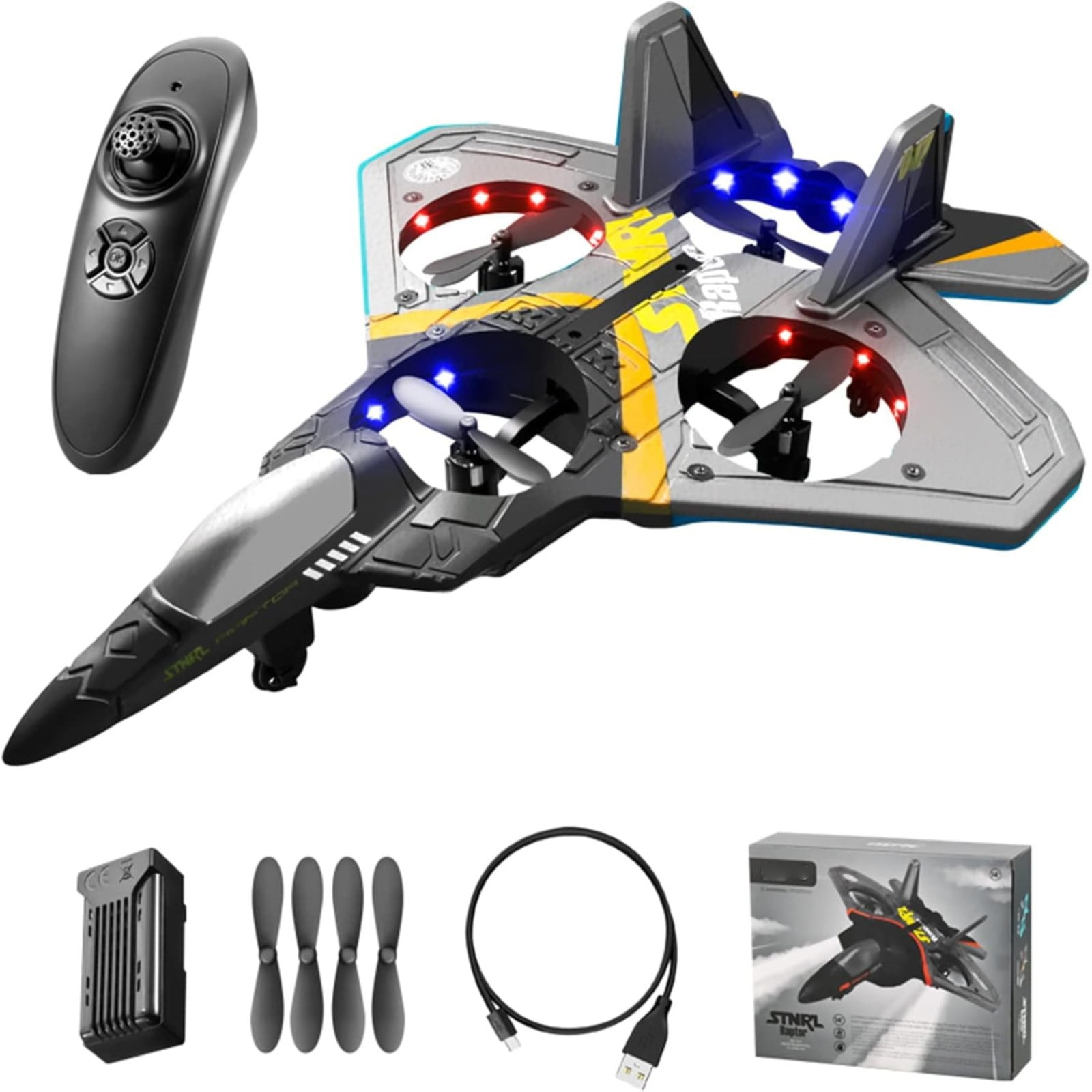 kjfeif V17 Stunt RC Airplane 2.4 6 CH Upgrade RC Plane , Remote Control ...