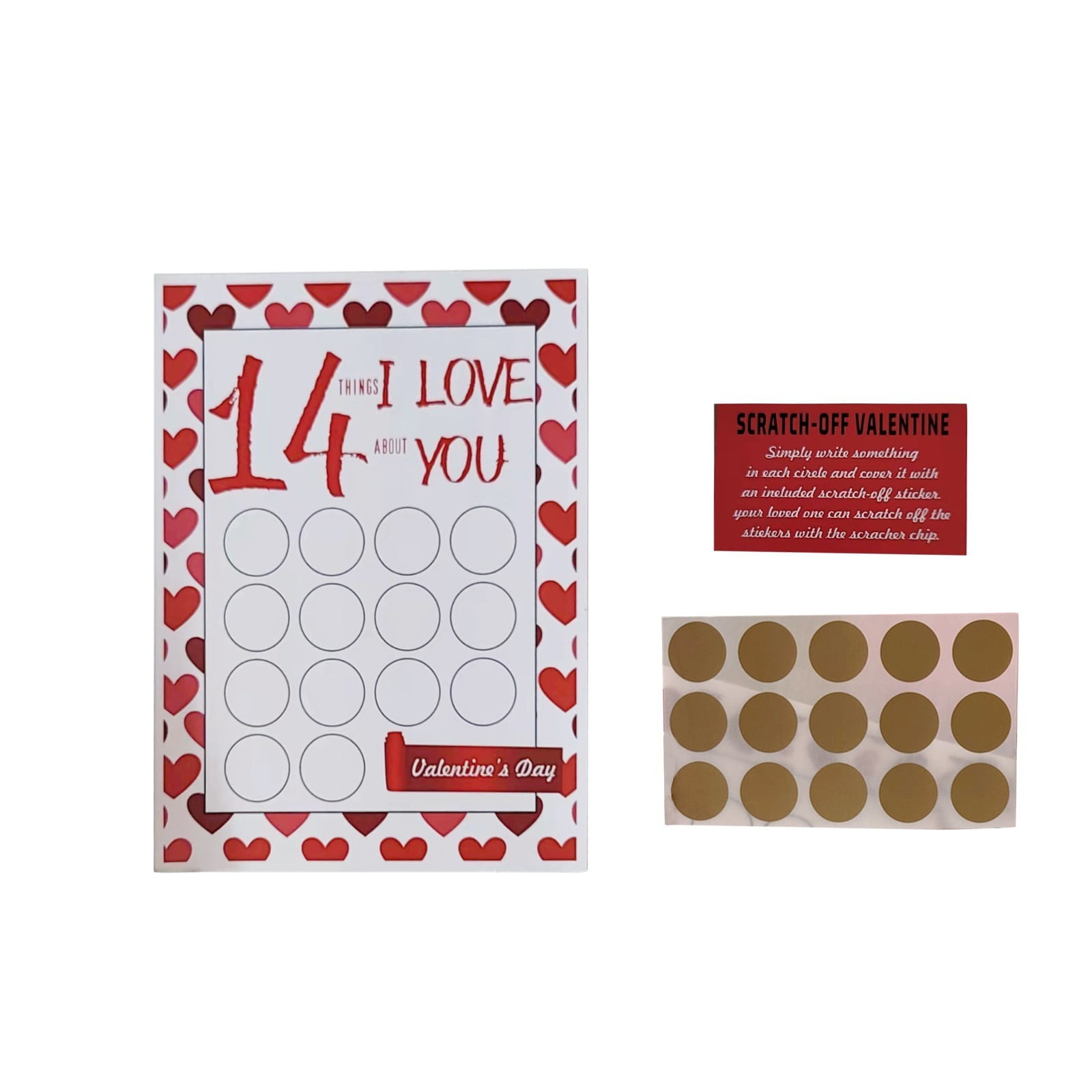 kjfeif Valentine's Scratch Off Advent "14 things I or WE love about you ...