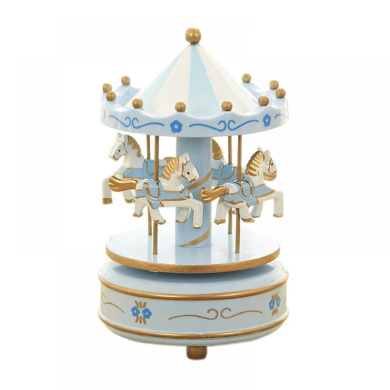 kjfeif Wooden Music Box Horse Merry-Go-Round Carousel Musical Boxes for ...