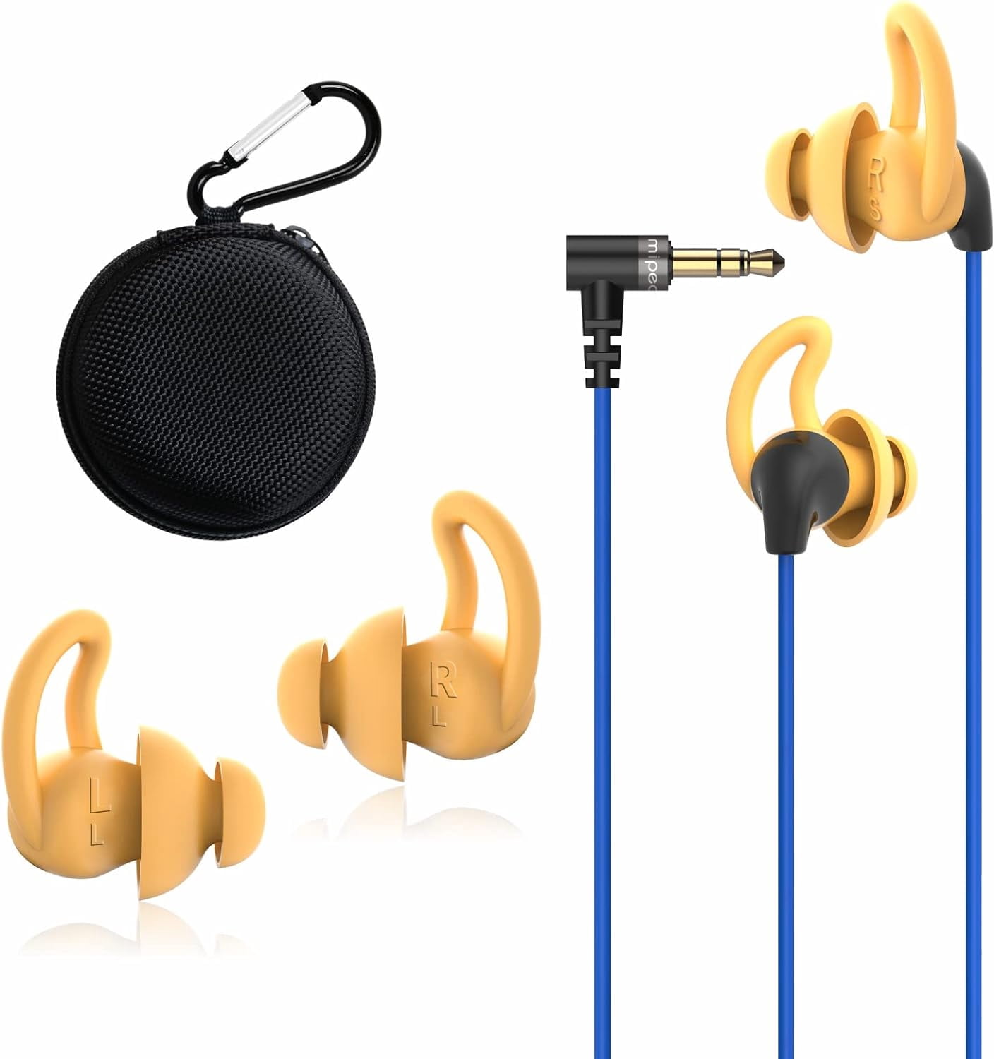 kjhjaddh Ear Plug Headphones for Work, Custom-fit Work Earbuds ...