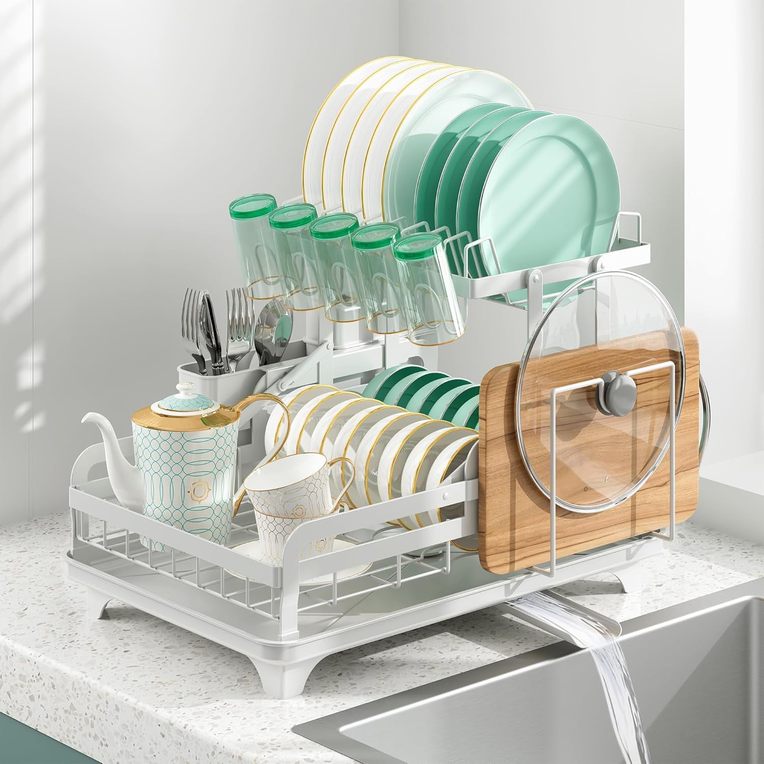 dxynlzq Dish Drying Rack Gold Multifunctional Dish Racks for Kitchen ...