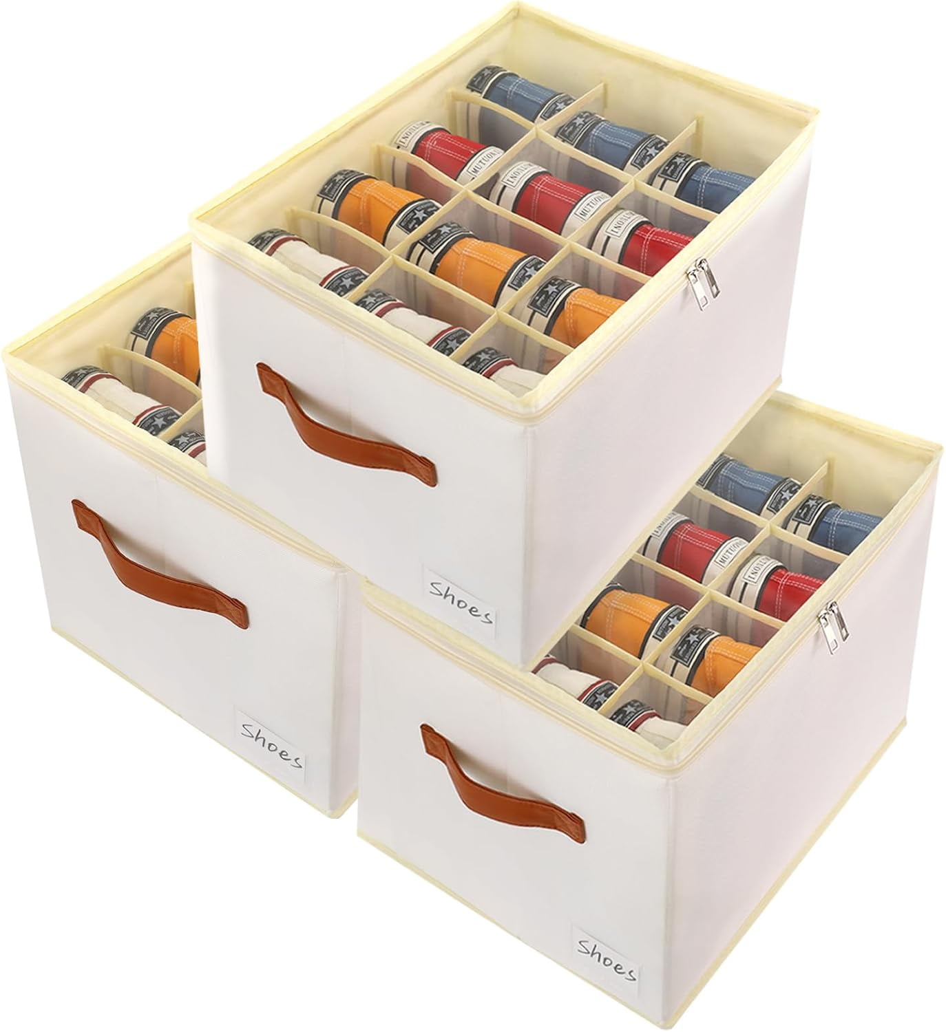 kjlmybn Shoe Storage Box Organizer for Closet - Space Saver Shoes ...