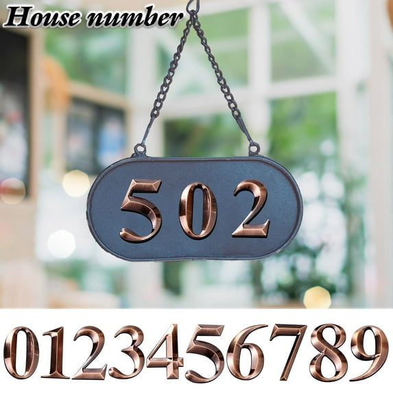 kkbbma under $5 10Pcs House Numbers, Modern House Numbers 0-9, Self ...
