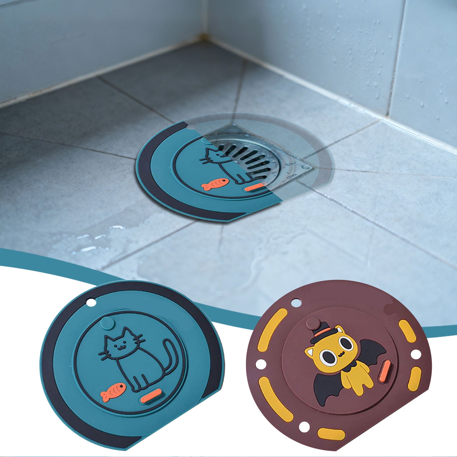 kkbbma under $5 2Pcs Drain Cover, Anti Clog Odor Proof Drain Cover ...