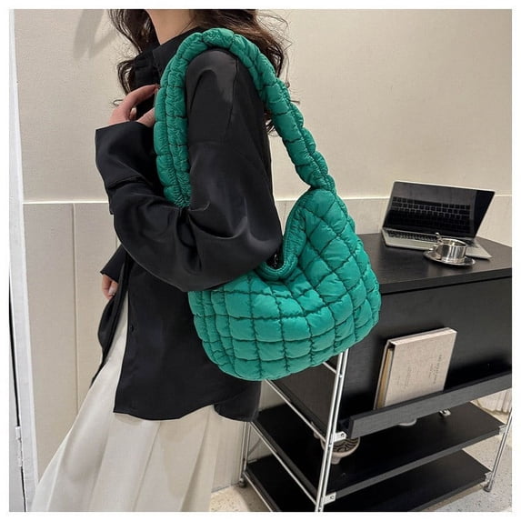 kkbbma under $5 Large Capacity Shoulder Bag, Clouds Pleated Shoulder ...