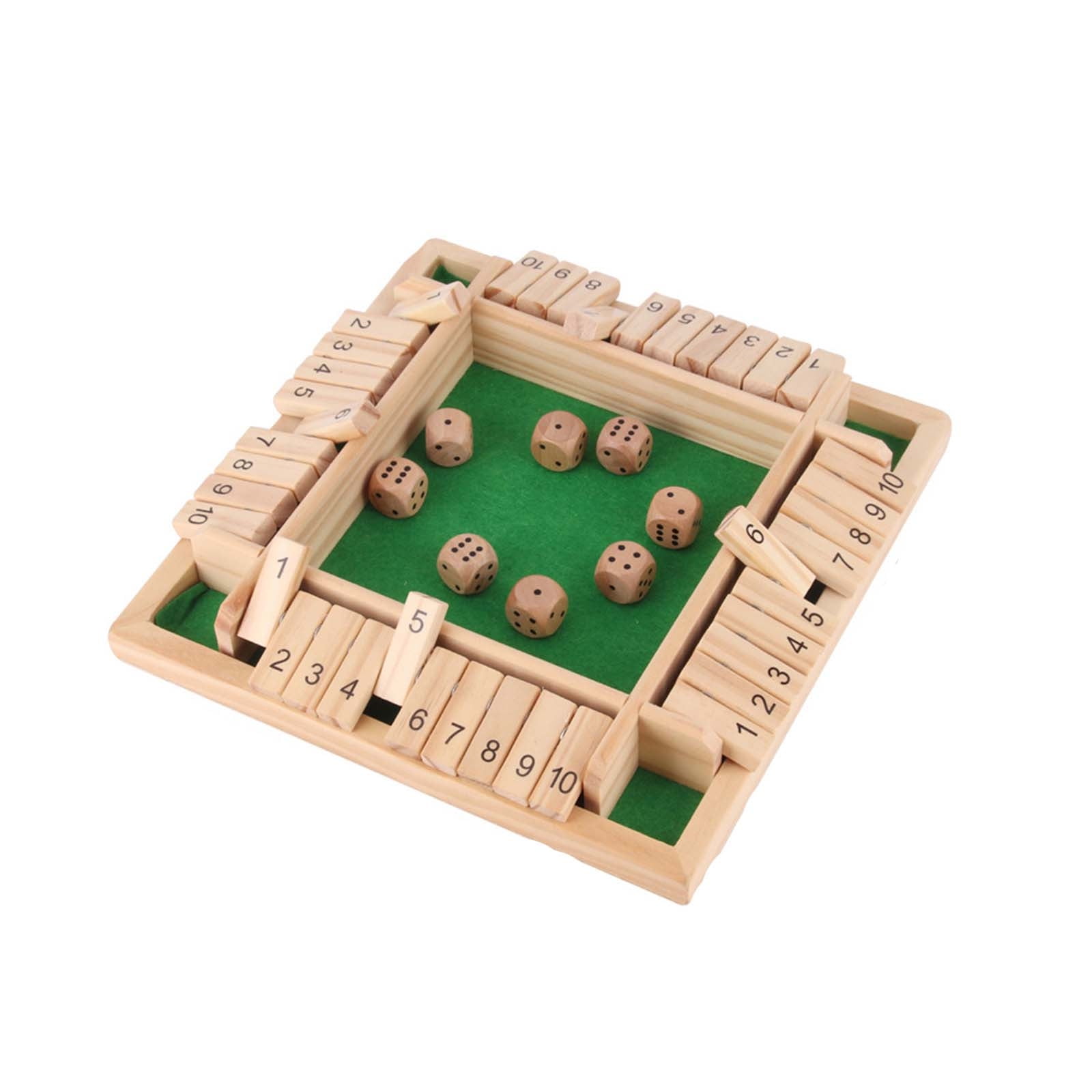 kkbbma under $5 Shut The Box Game, Four Sided Flipping Card Game, Shut ...