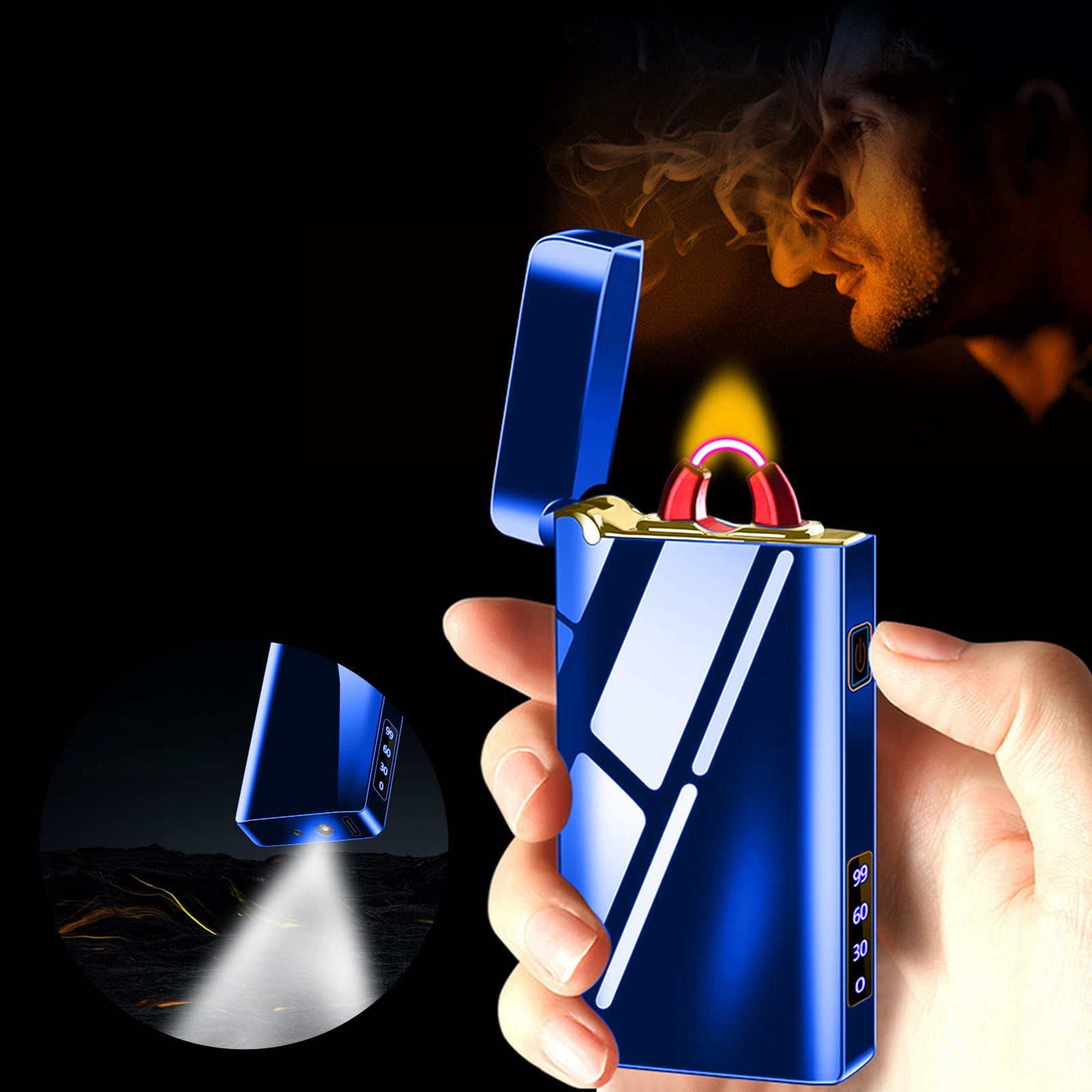 kkbbma Big Deals LED Lighter - High Power LED Battery Display Screen ...