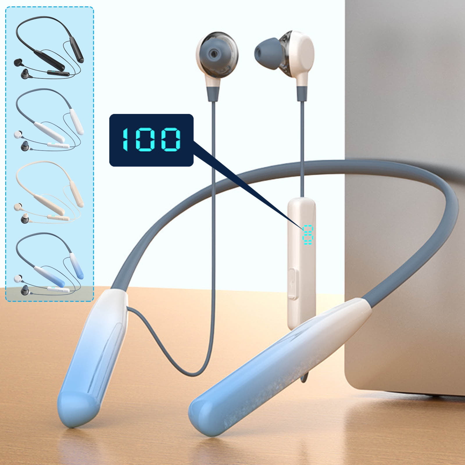 kkbbma Big Deals Neckband Bluetooth Headphones - Hanging Neck Wireless ...