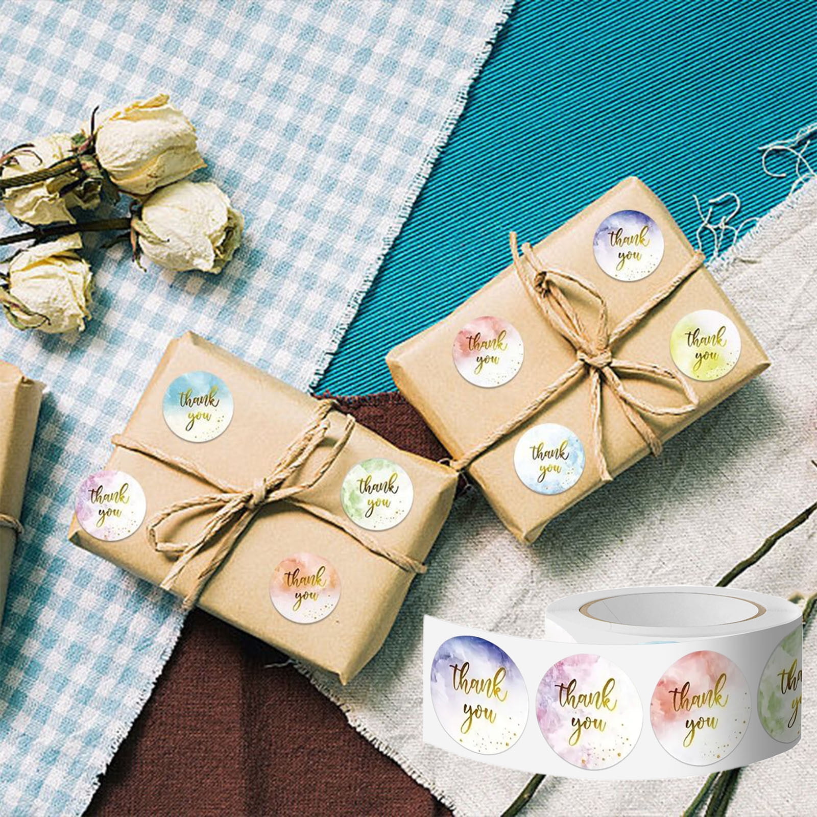 kkbbma Clearance under $5 500Pcs Thank You Stickers, 8-Color Thank You ...