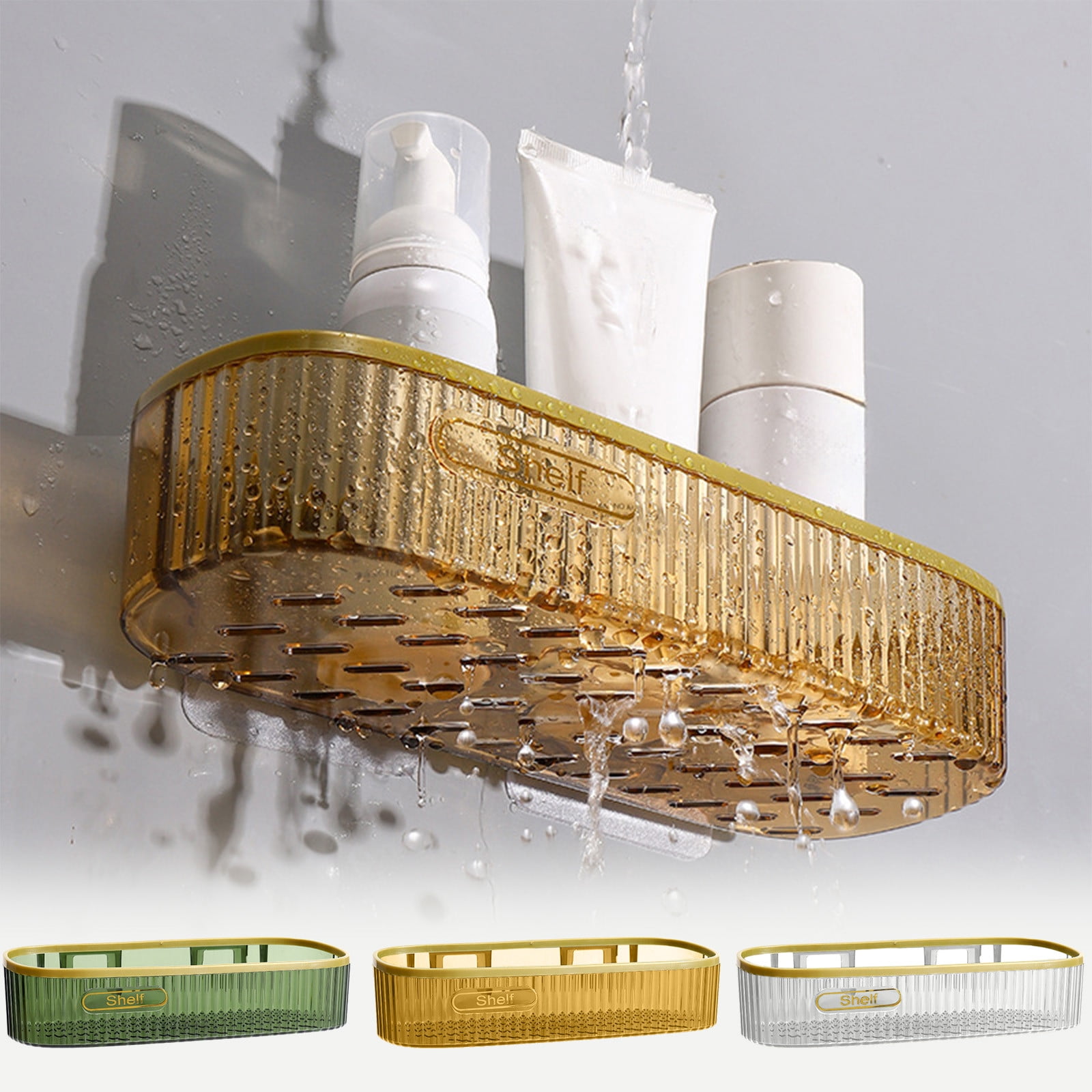 kkbbma Clearance under $5 Acrylic Wall Mount Organizer, Adhesive Shelf ...