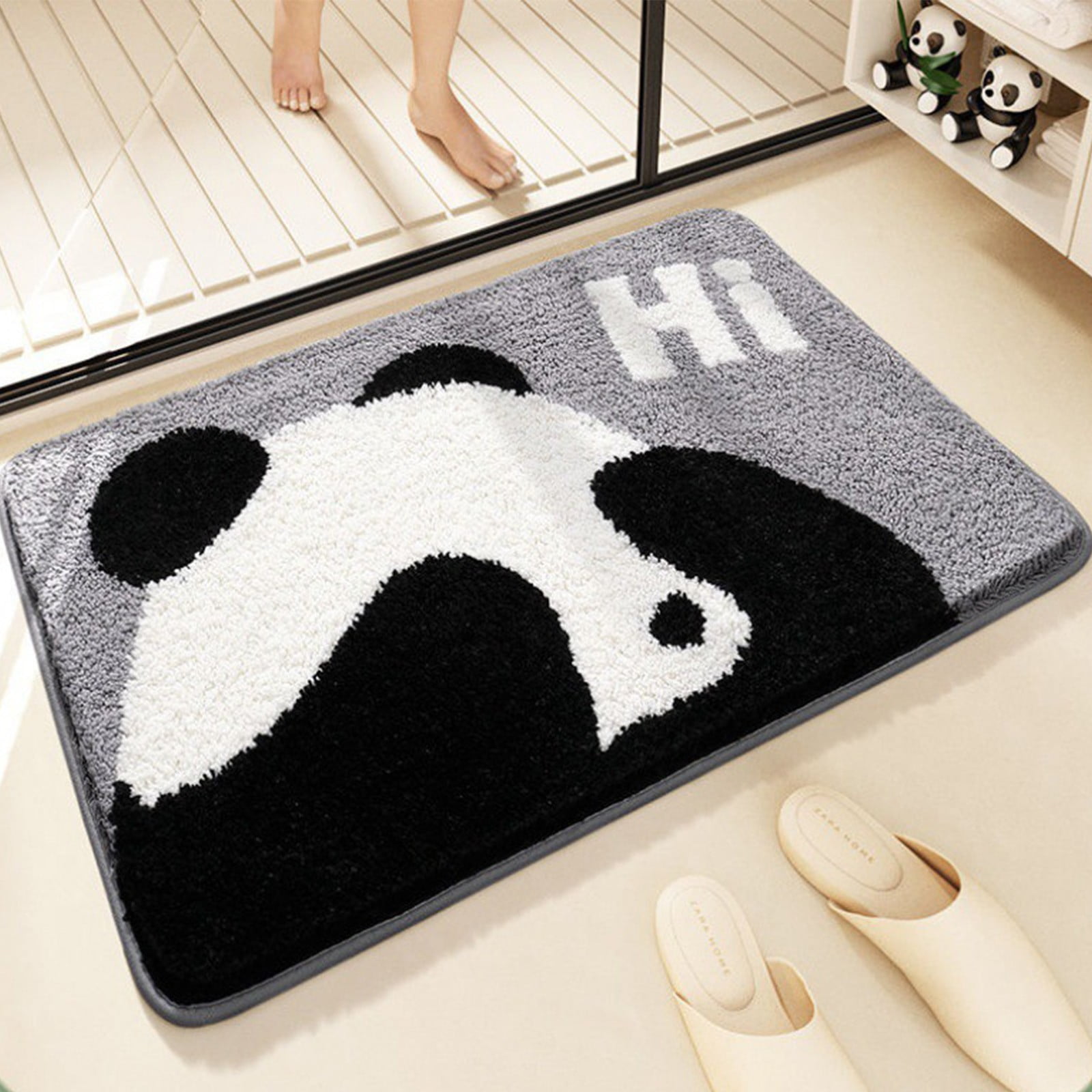 kkbbma Cute Panda Bathroom Rugs Under 5$ Adorable Animal Bath Mat ...