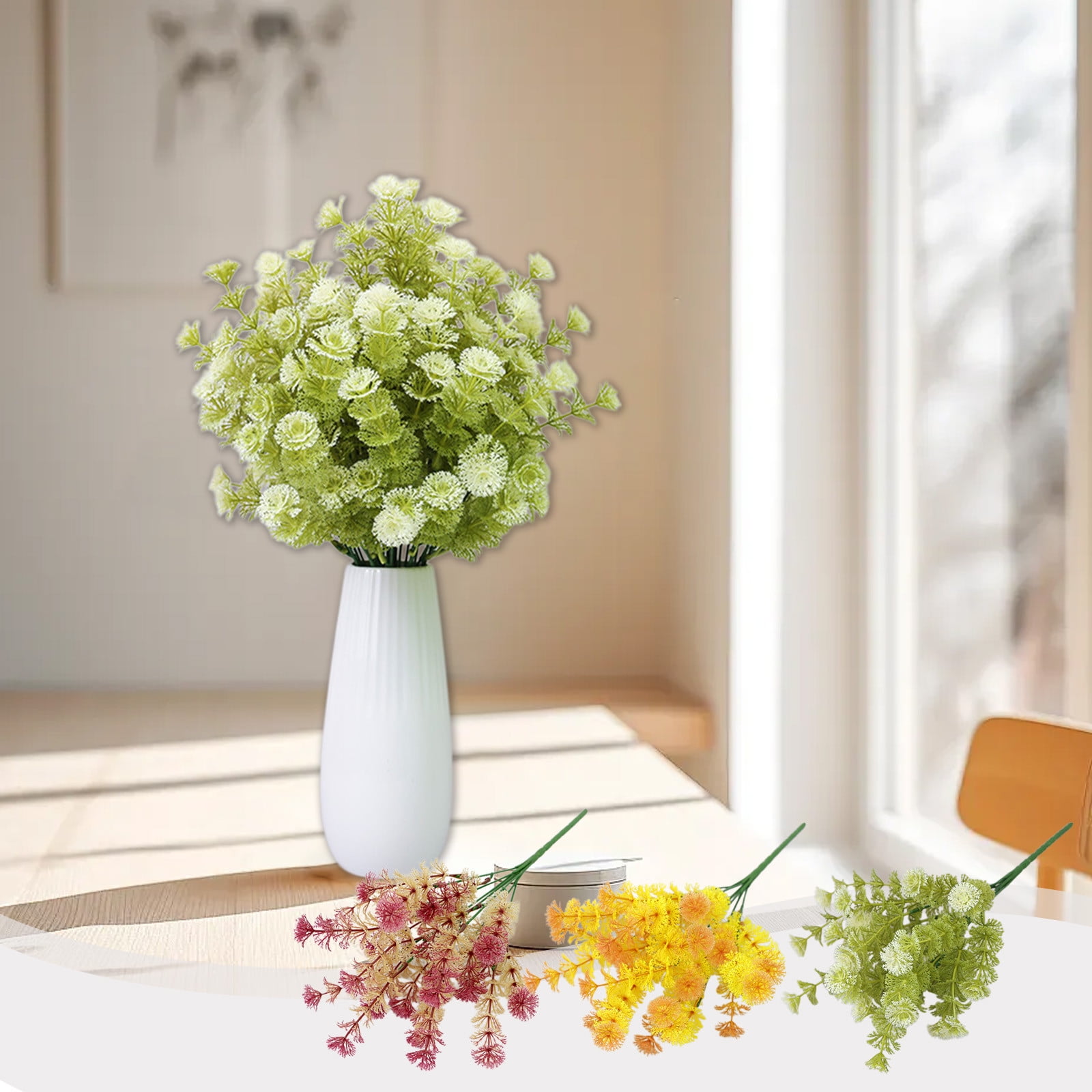 kkbbma under $5 Artificial Flowers Fake Flowers Bouquet UV Resistant ...