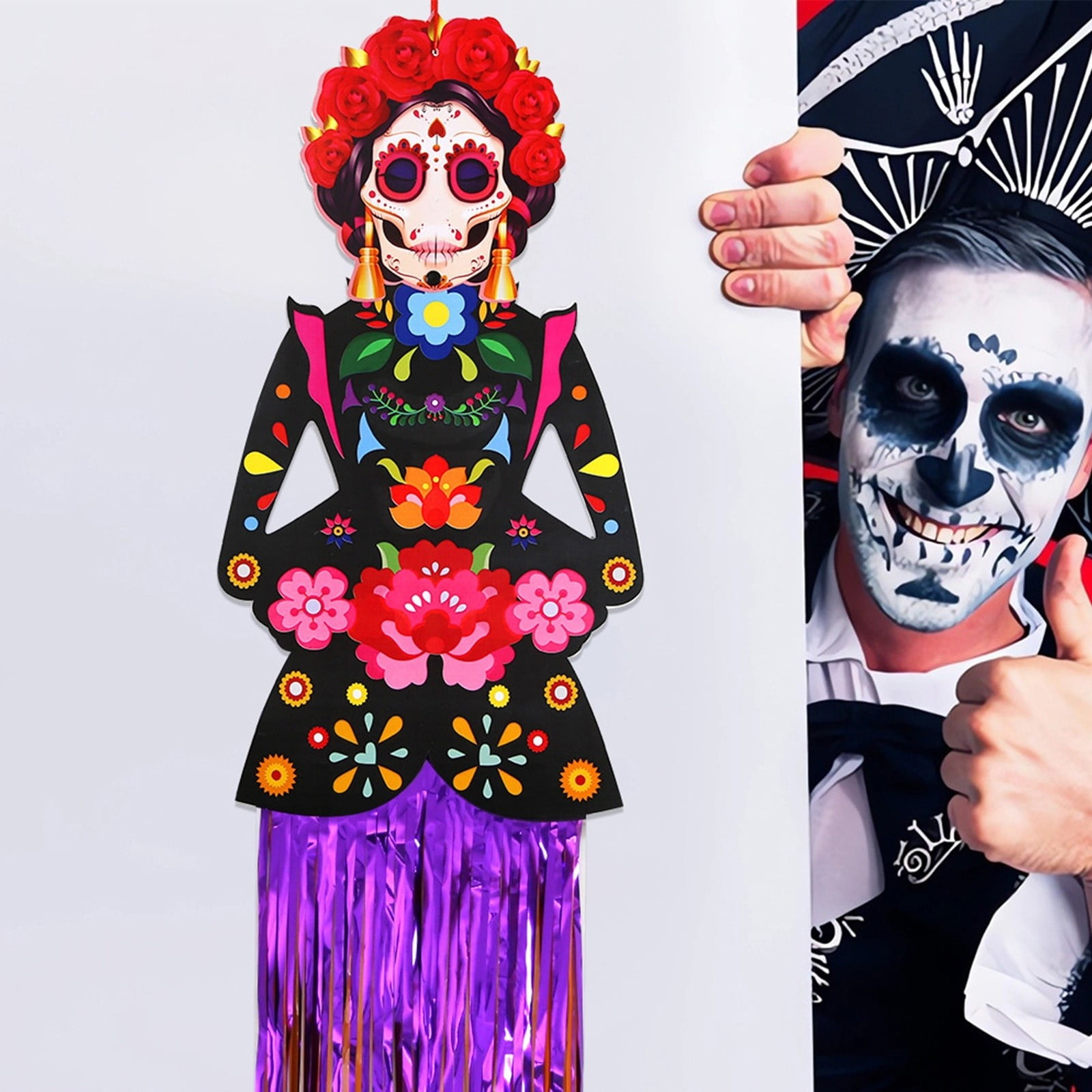 kkbbma Clearance under $5 Day Of The Dead BANNERS 144x23cm Extra Large ...