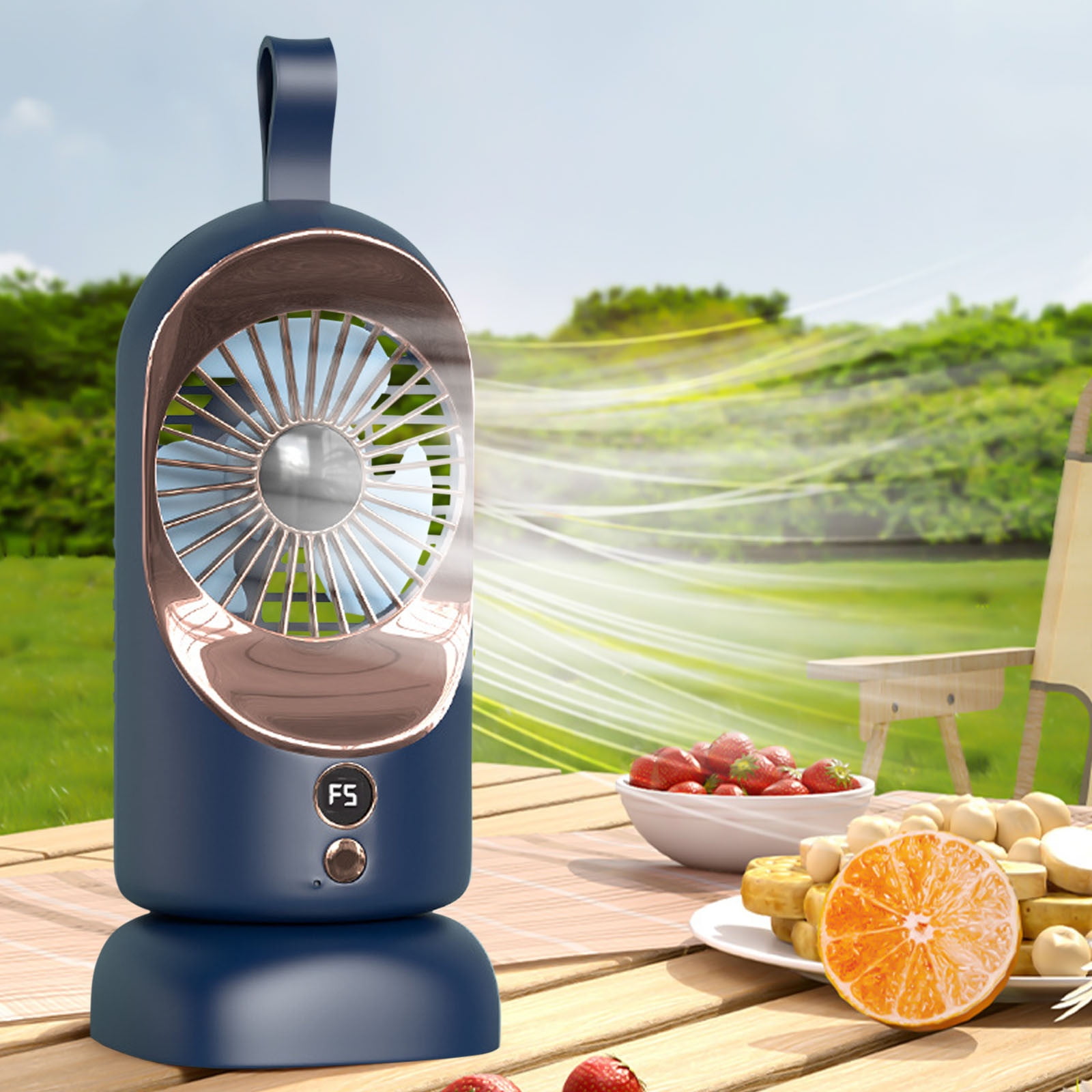 kkbbma under $5 Desk Fan, Small Rechargeable Fan, Quiet Office Fan, 5 ...