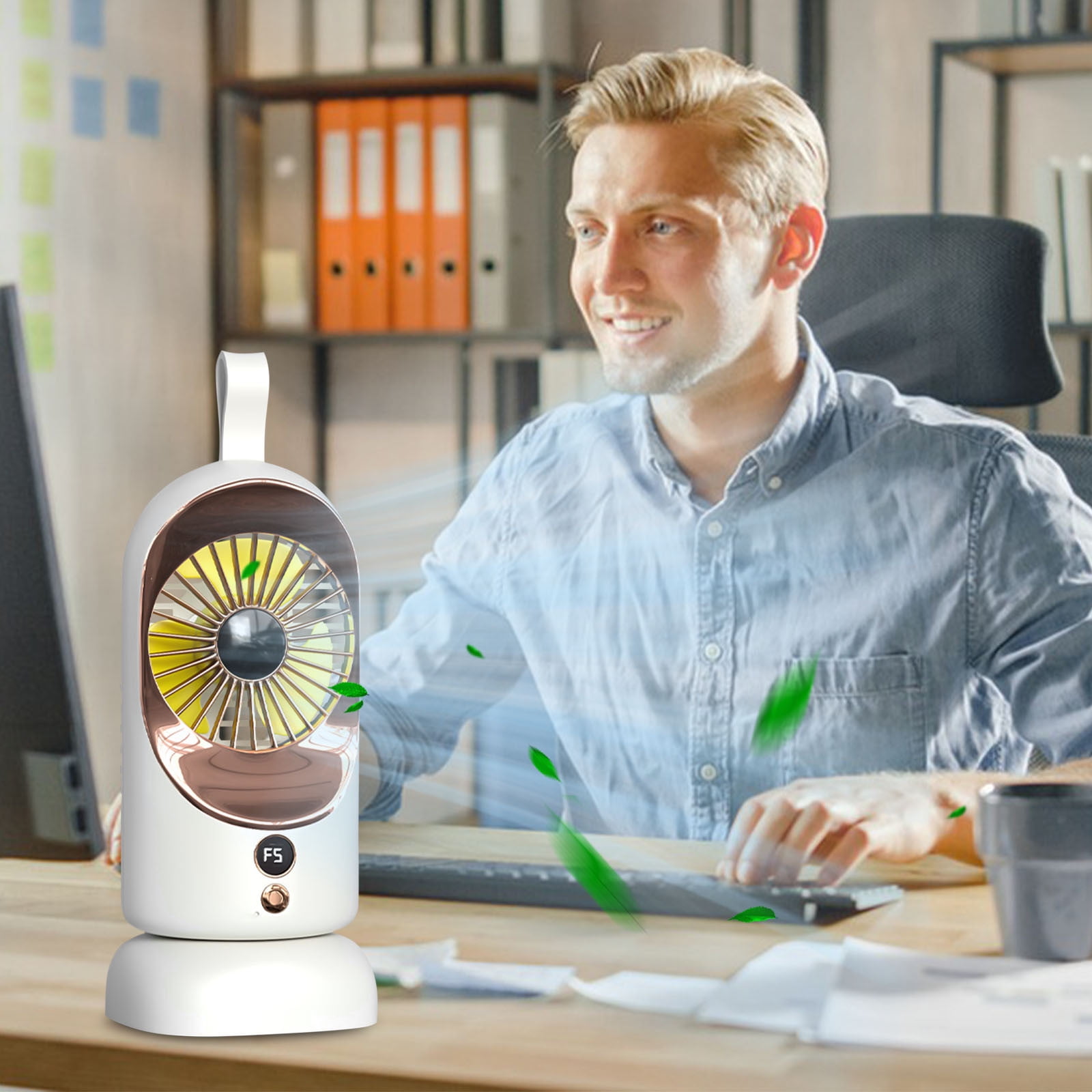 kkbbma Clearance under $5 Desk Fan, Small Rechargeable Fan, Quiet ...