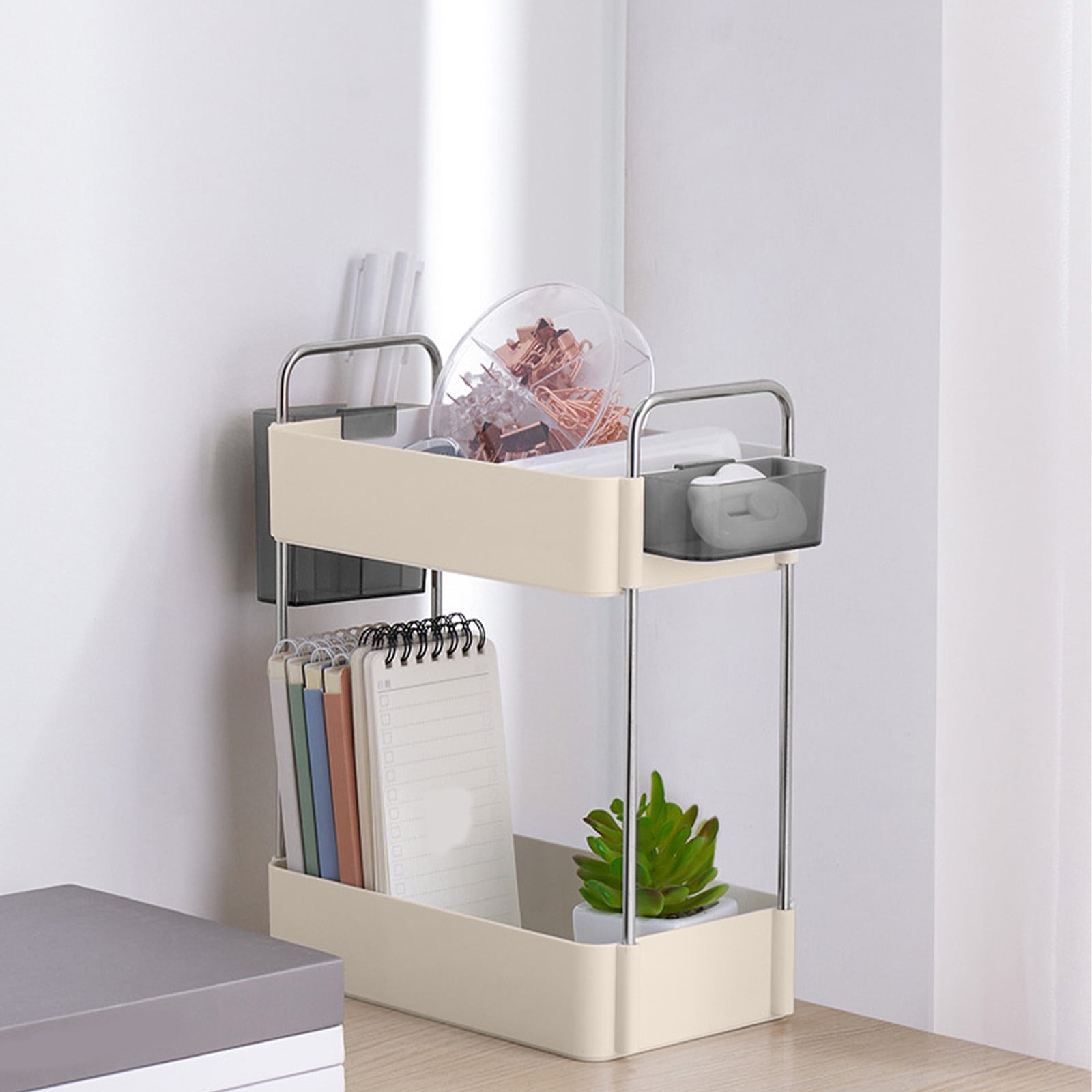 kkbbma Clearance under $5 Desktop Shelf Organizer, 2 Tier Office ...