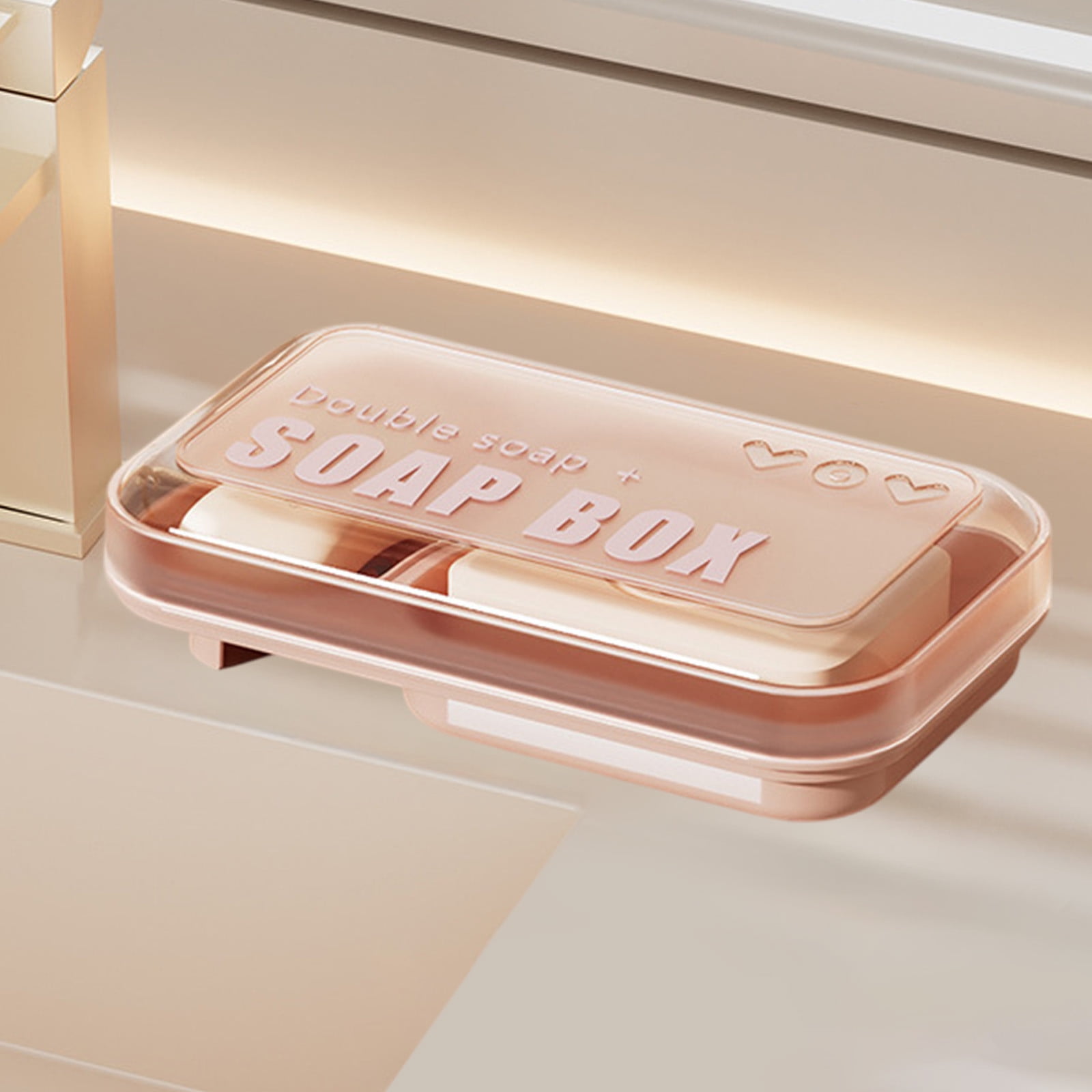 kkbbma Clearance under $5 Dual Compartment Soap Dish, Double Bar Soap ...