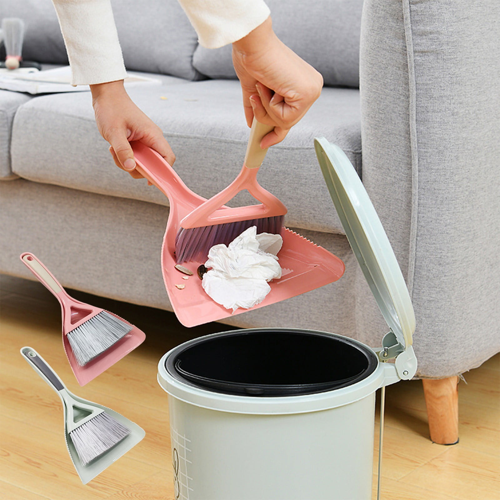 kkbbma Clearance under $5 Juego de recogedor y cepillo, mini recogedor ...