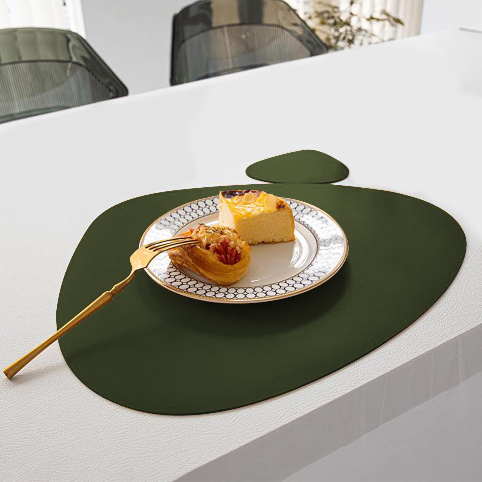 kkbbma under $5 Leather Placemats for Dining Table Set of 2, Heat ...