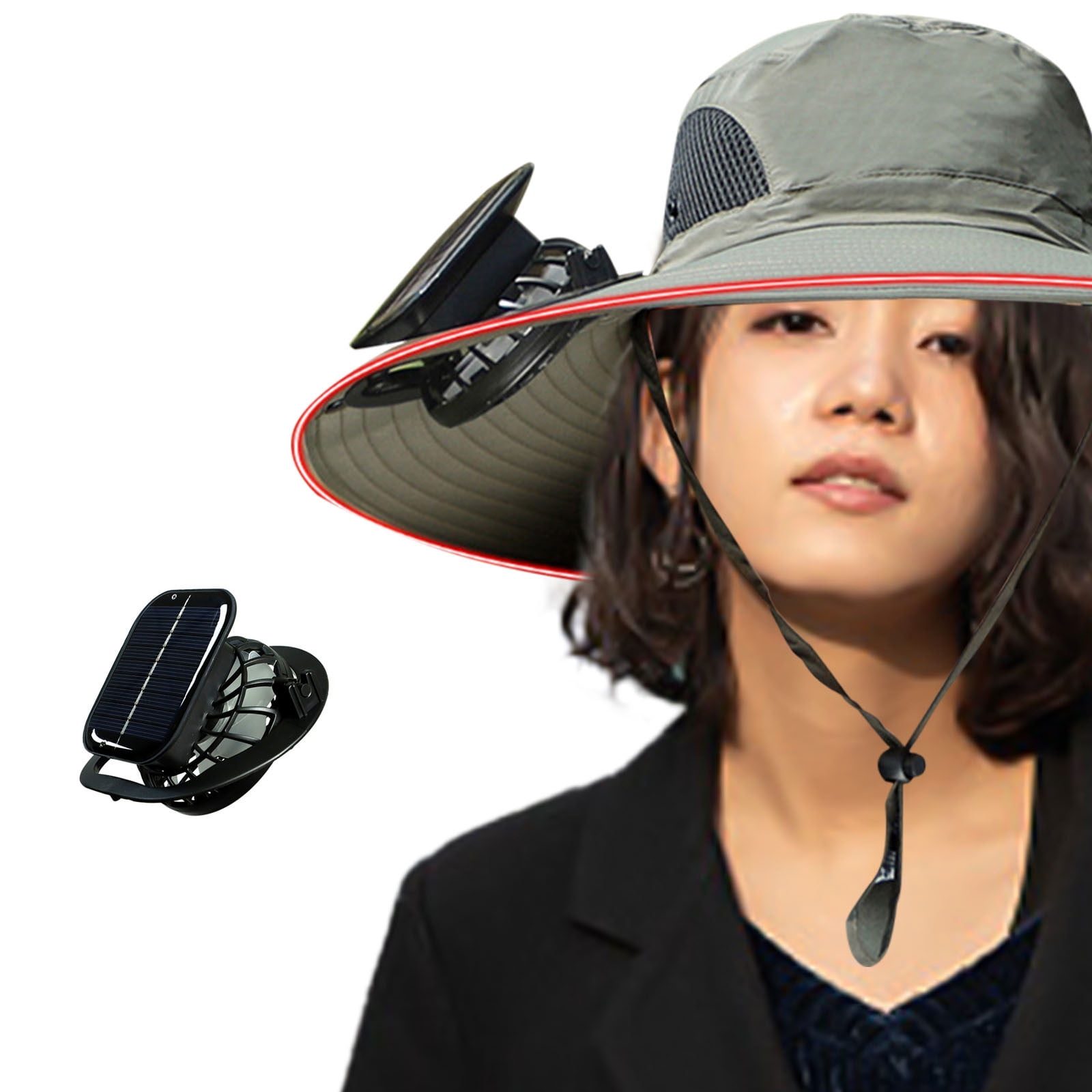 kkbbma Clearance under $5 Mini Solar Powered Fan, Clip-on Cap Fan ...