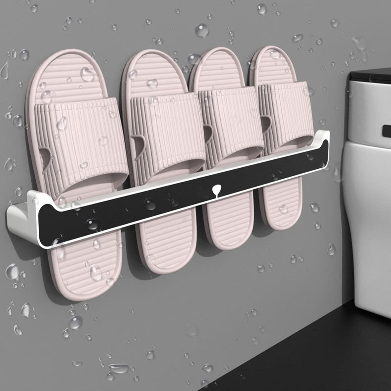 kkbbma Clearance under $5 Wall Mounted Slippers Rack House Slippers ...