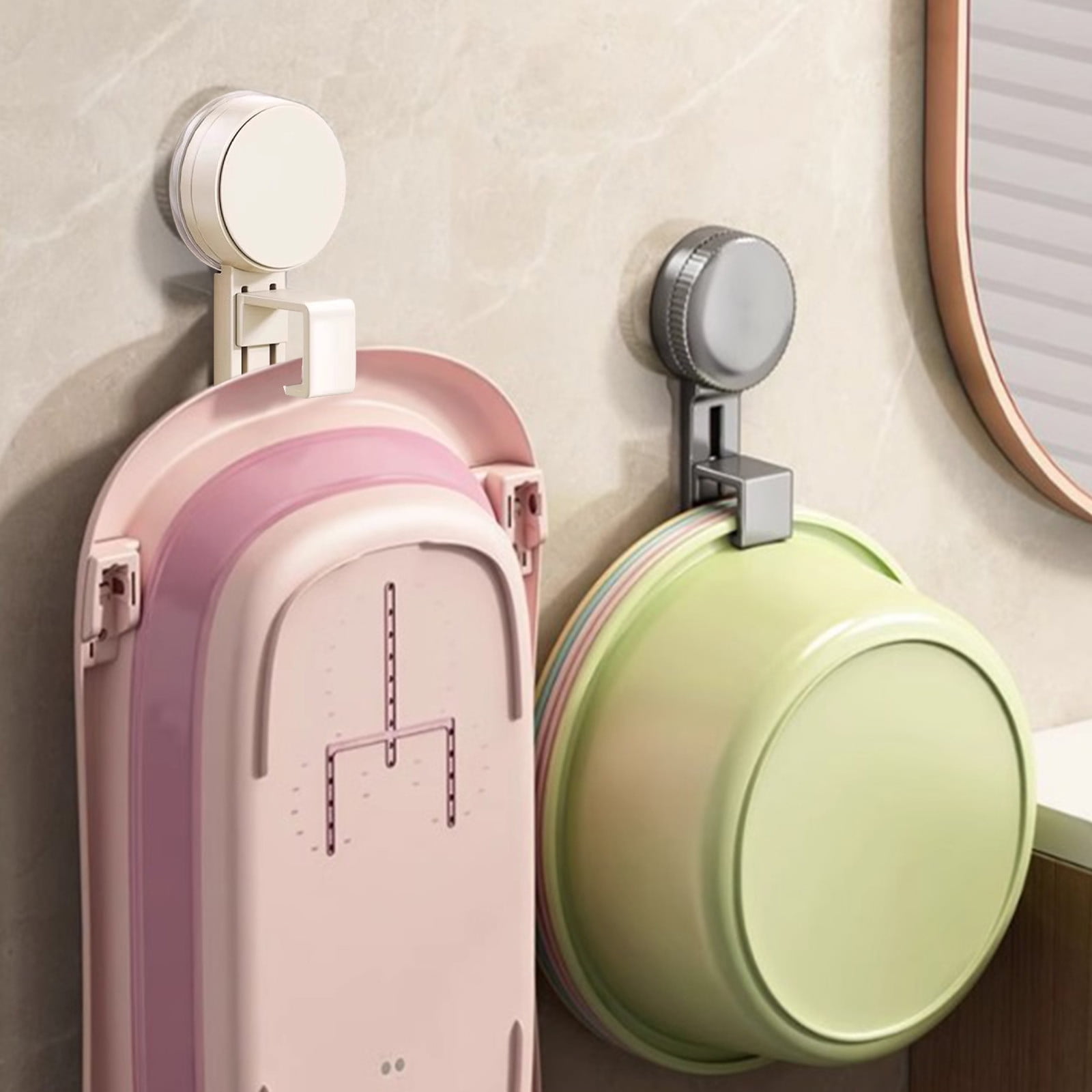 kkbbma under $5 Washbasin Hook Toilet Hanging Wash Basin Storage Rack ...