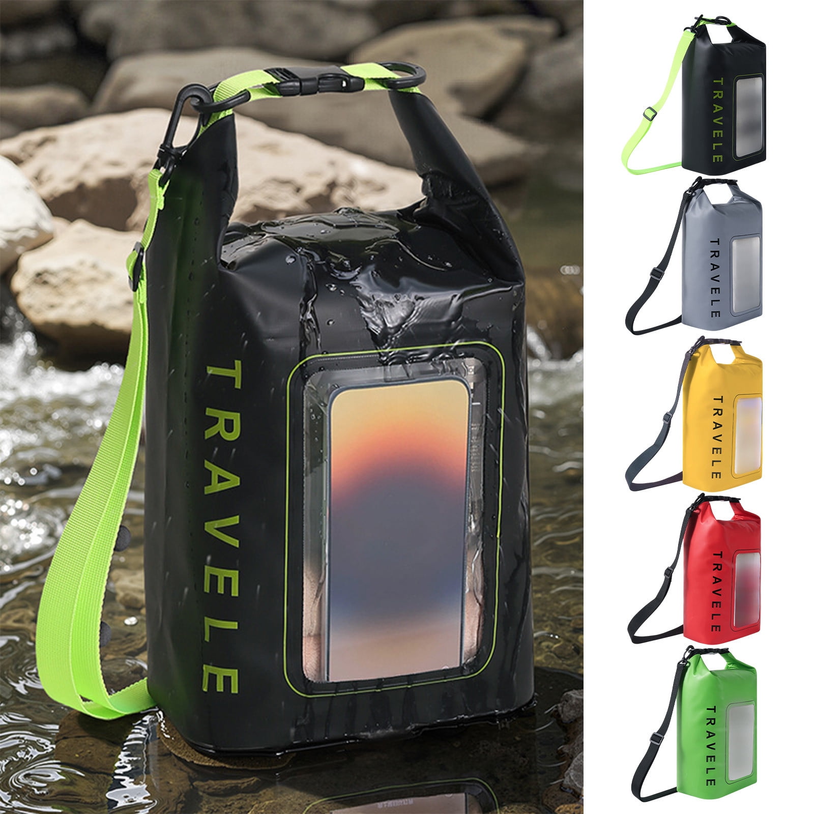 kkbbma under $5 Waterproof Dry Bag - Roll Top Waterproof Backpack w ...