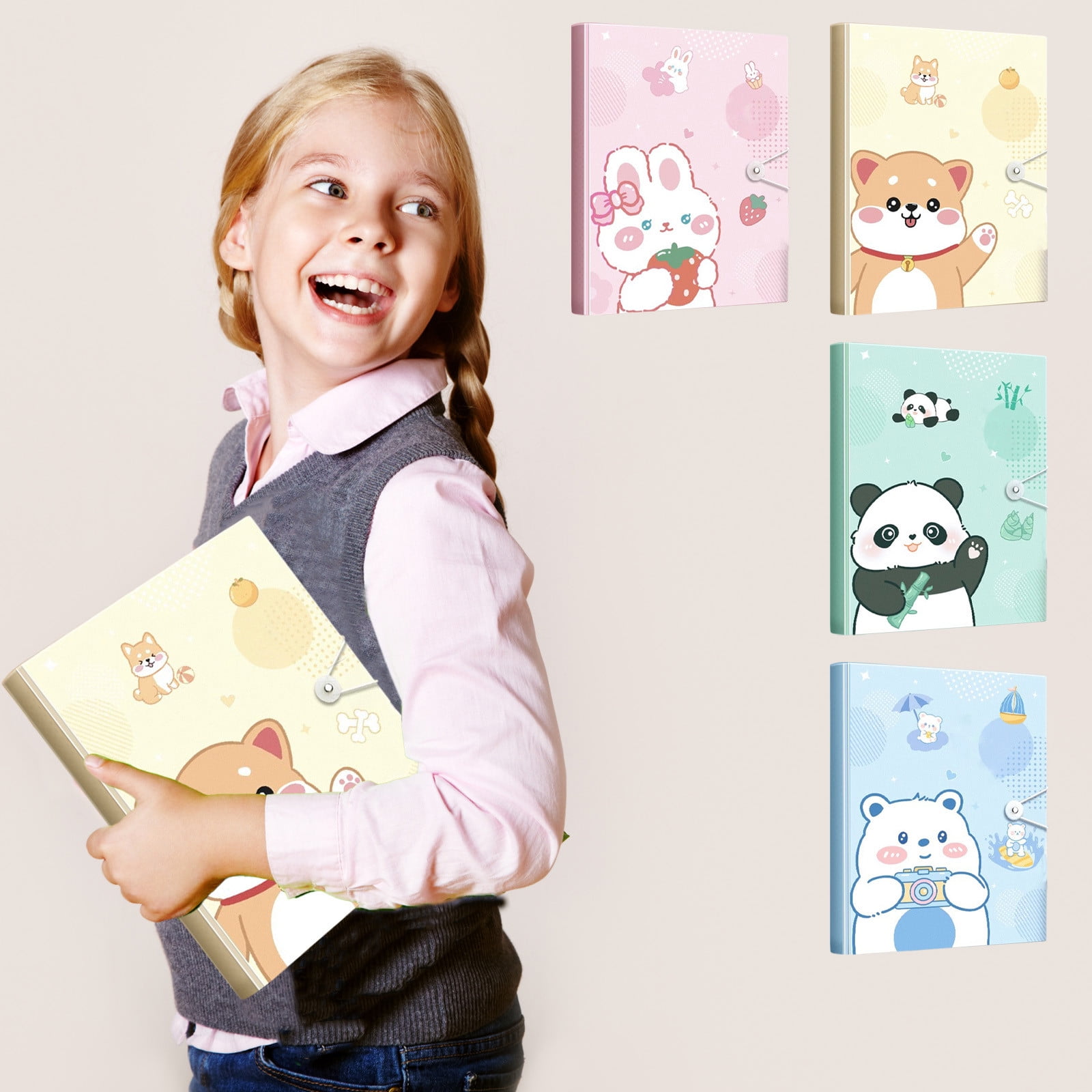 kkbbma under $5 A4 Folder Binders Document Book Test Paper Storage Bag ...