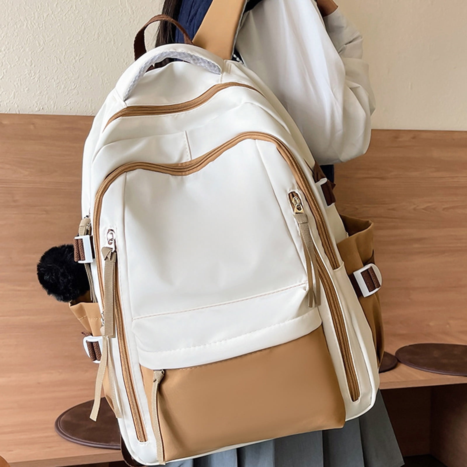 kkbbma under $5 Backpack Aesthetic Cute College Backpack Trendy Laptop ...