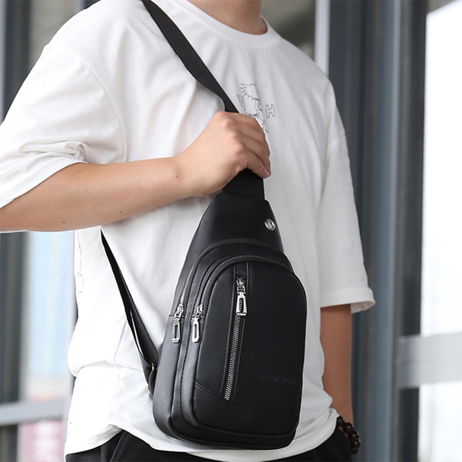 kkbbma Clearance under $5 Crossbody Sling Bags For Women Men, Leather ...