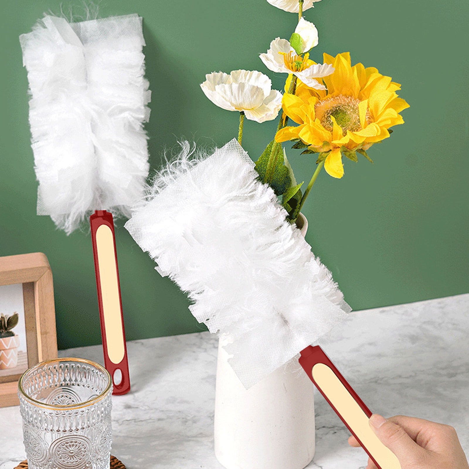 kkbbma Clearance under $5 Feather Duster, Duster for Cleaning,with Long ...