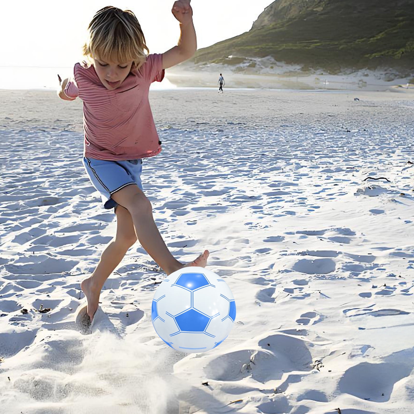 kkbbma under $5 Inflatable Soccer Ball Large Beach Toys Inflatable Ball ...