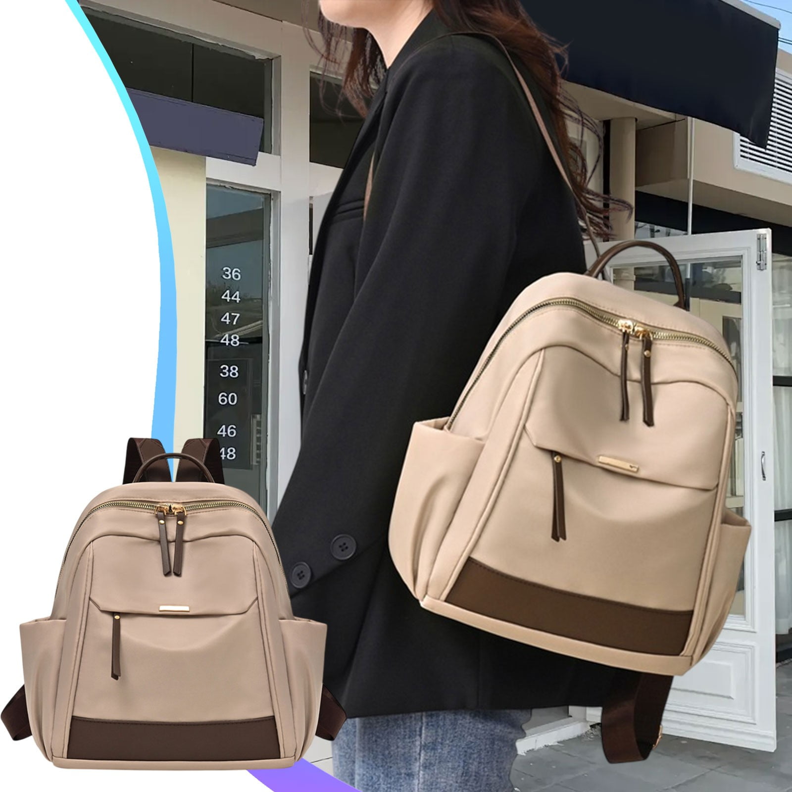 kkbbma under $5 Womens Laptop Backpack Purse Waterproof Work Backpack ...