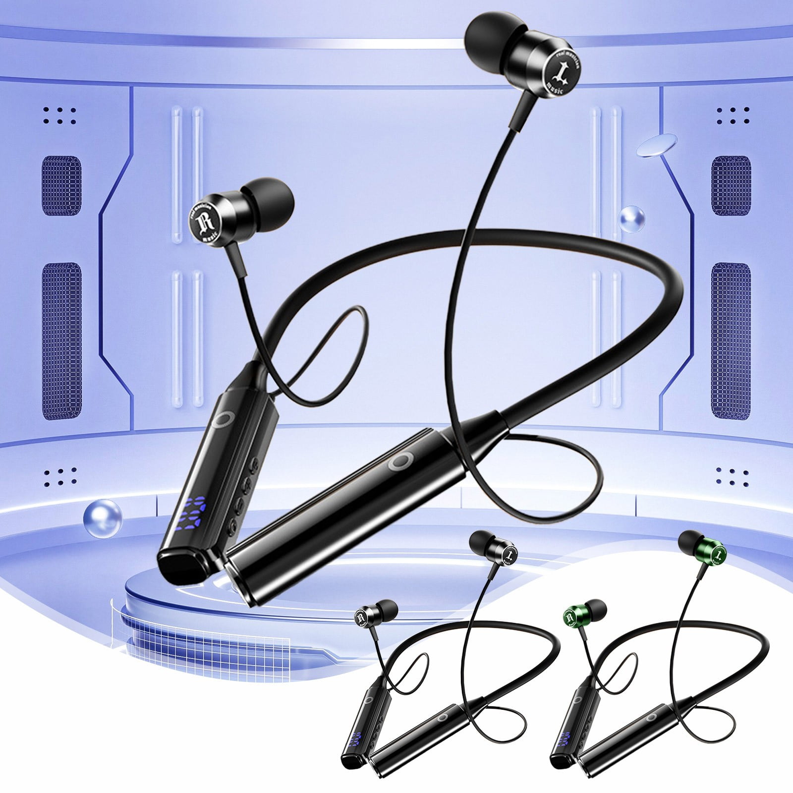 kkbbma Deals Of The Week Neckband Bluetooth Headphones - Hanging Neck ...