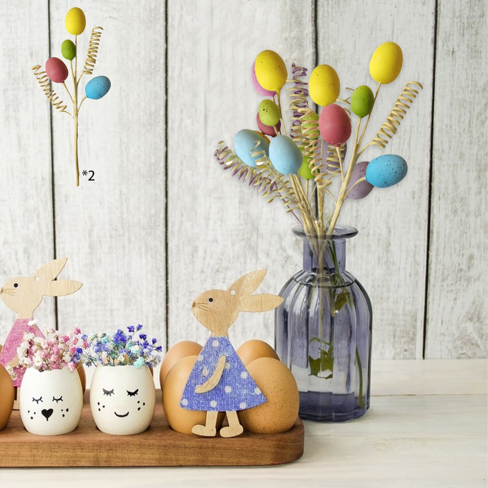 kkbbma Easter Clearance under $5 Artificial Easter Stems 2 Pcs Spring ... kkbbma Easter Clearance under $5 Artificial Easter Stems 2 Pcs Spring ...